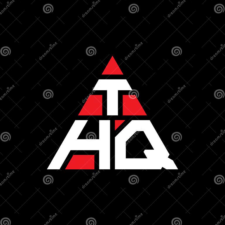 THQ Triangle Letter Logo Design with Triangle Shape. THQ Triangle Logo ...