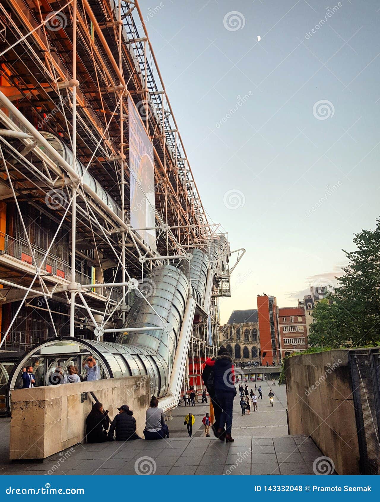 The Centre Pompidou, Deconstruction Building in Paris Editorial Stock ...