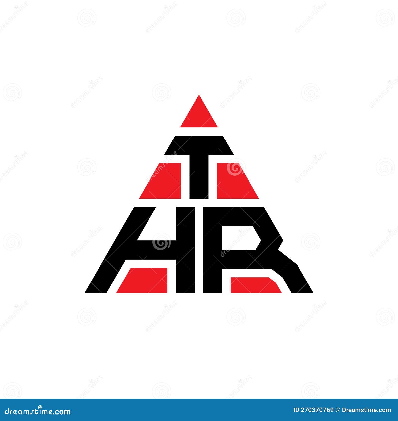 THR Triangle Letter Logo Design with Triangle Shape. THR Triangle Logo ...