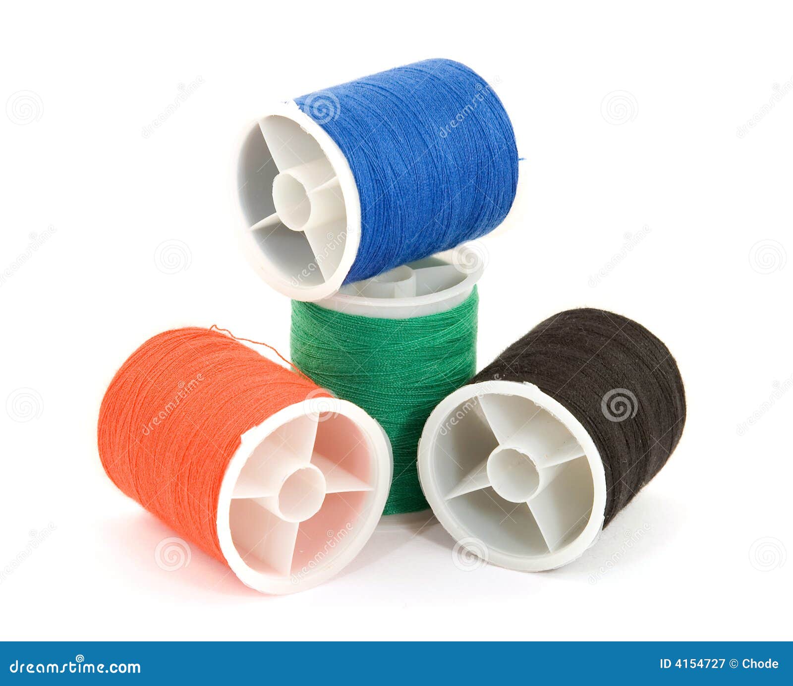 Thread stock image. Image of tailor, spools, green, string - 4154727