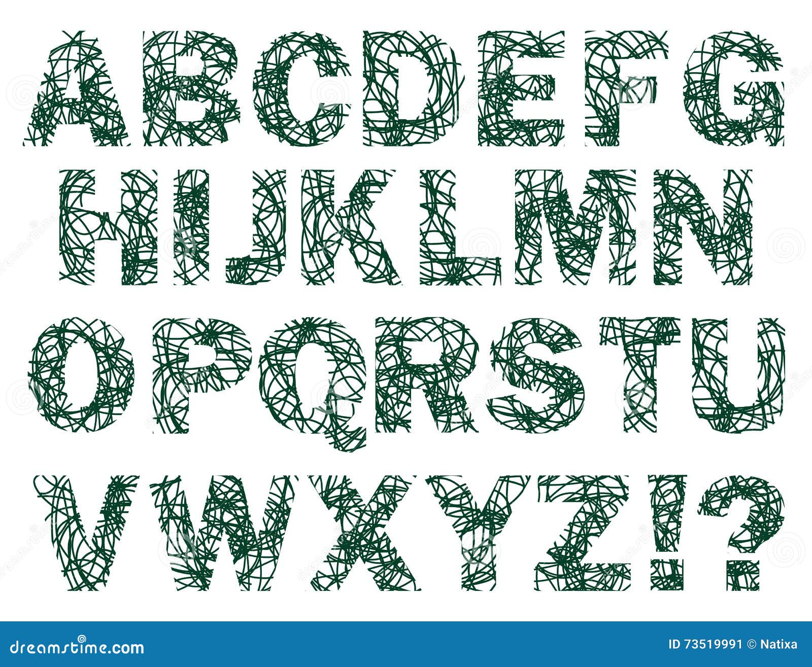 Thread alphabet stock vector. Illustration of collection - 73519991