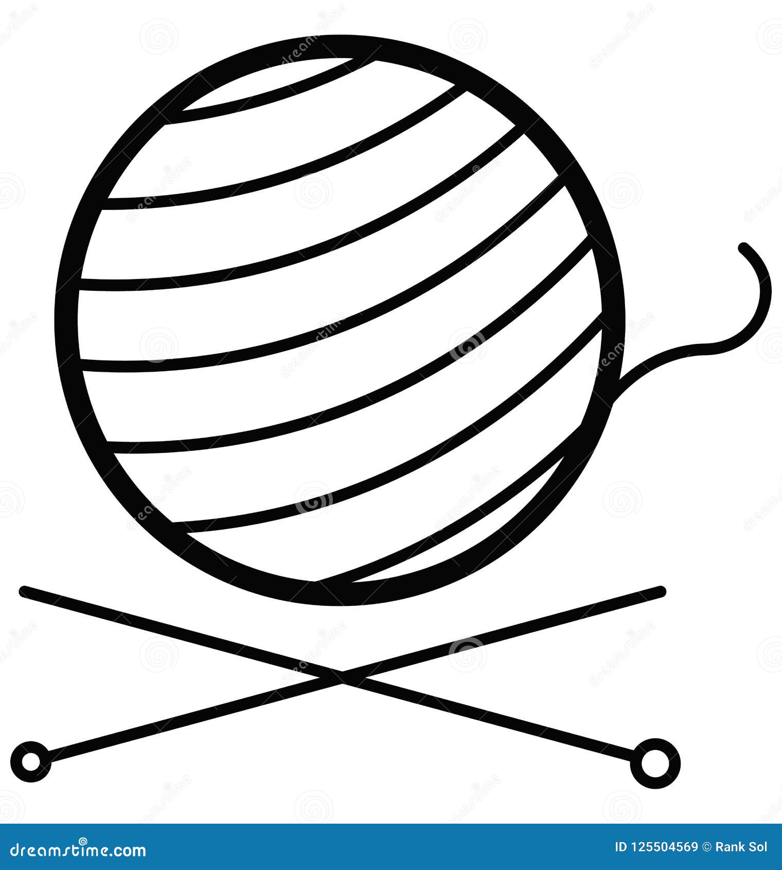 Thread Ball Isolated Vector Icon for Sewing and Tailoring Stock Vector ...