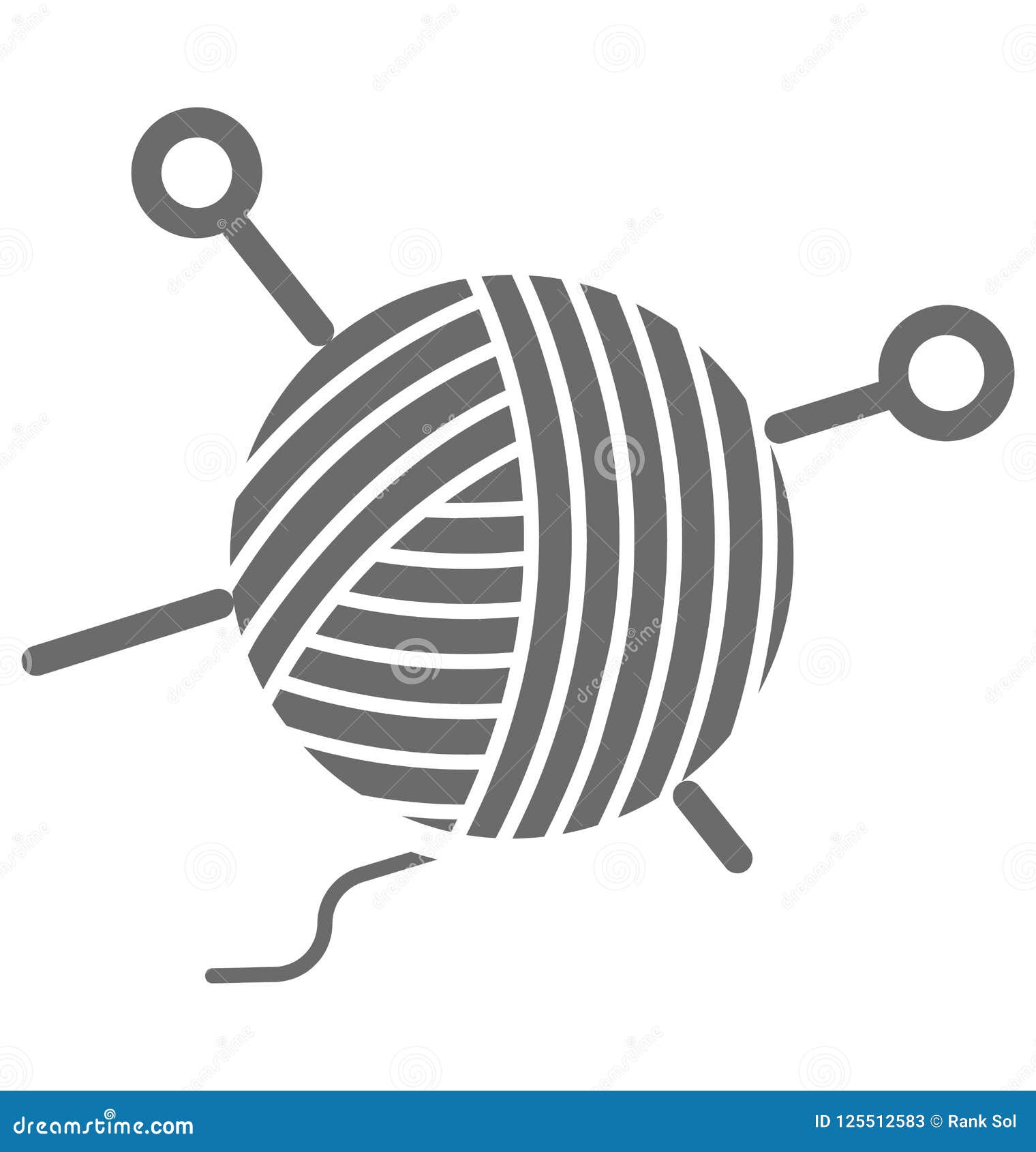 Thread Ball Isolated Vector Icon for Sewing and Tailoring Stock Vector ...