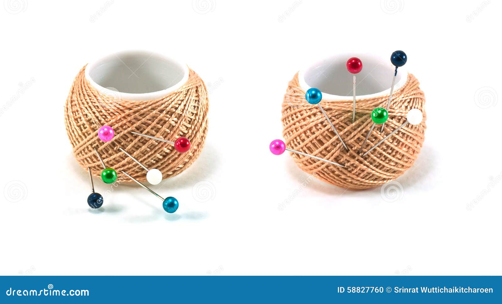 Thread balls and pins stock photo. Image of thimble, measuring - 58827760