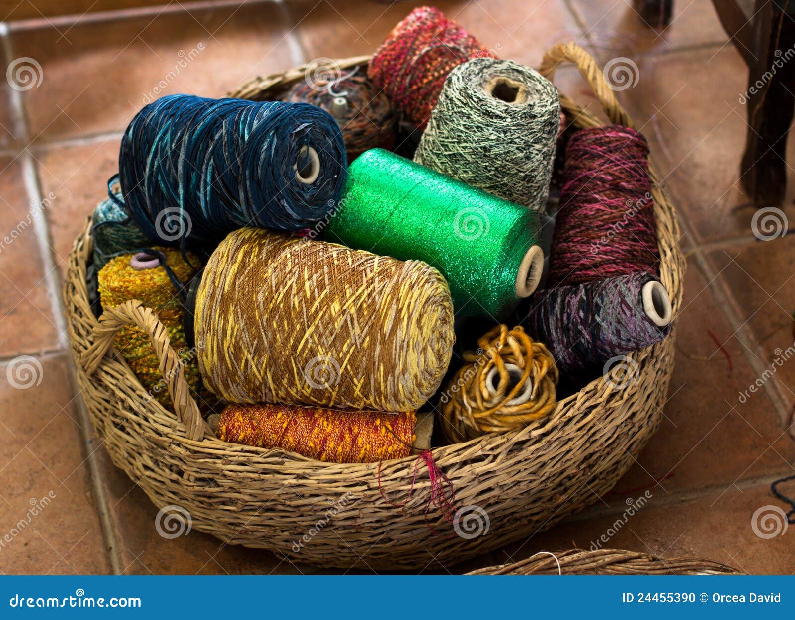 Thread Basket stock photo. Image of dish, fashion, pink - 24455390