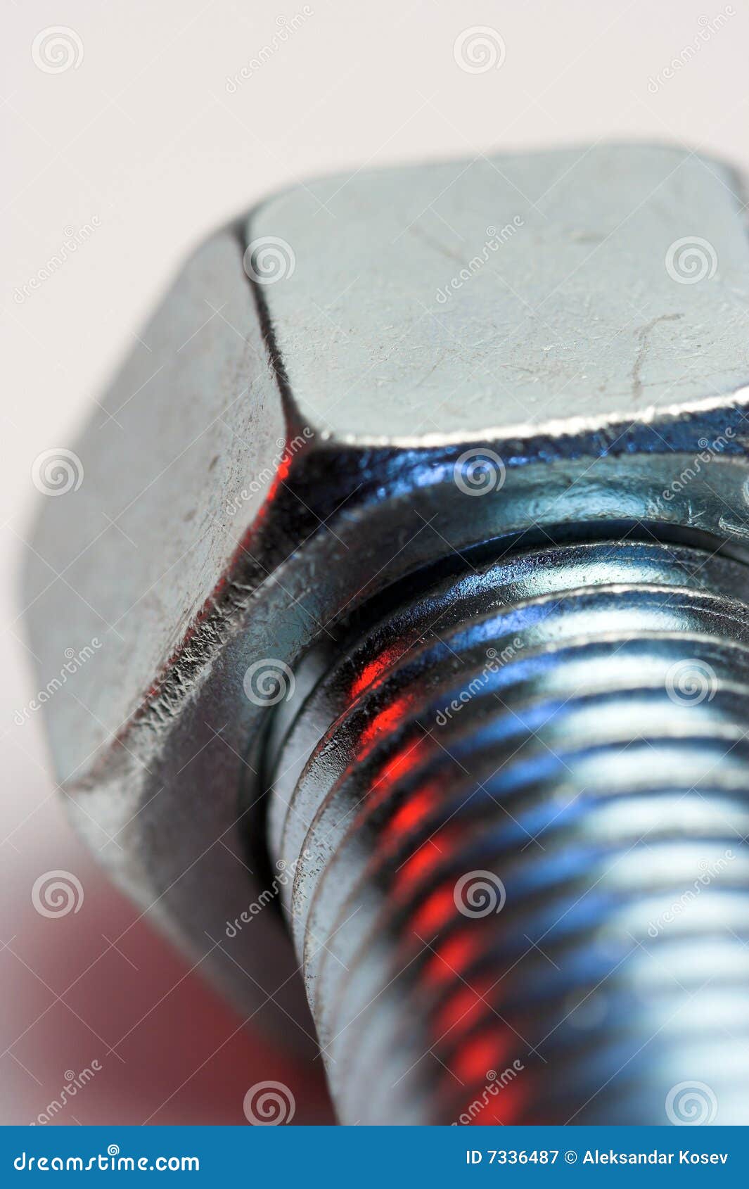 Thread of a big bolt stock image. Image of plan, metal - 7336487