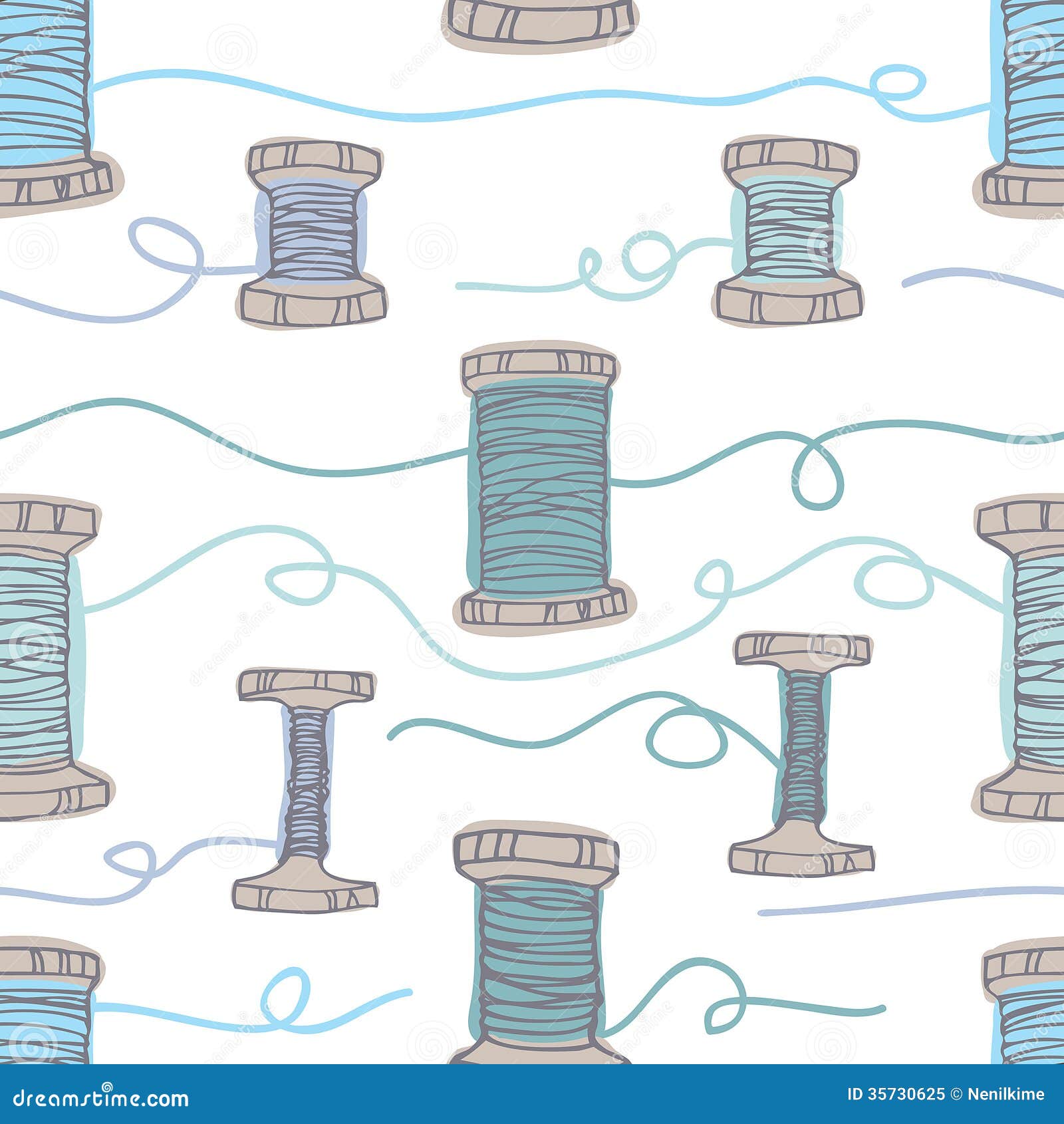 Thread blue background stock vector. Illustration of bobbin - 35730625