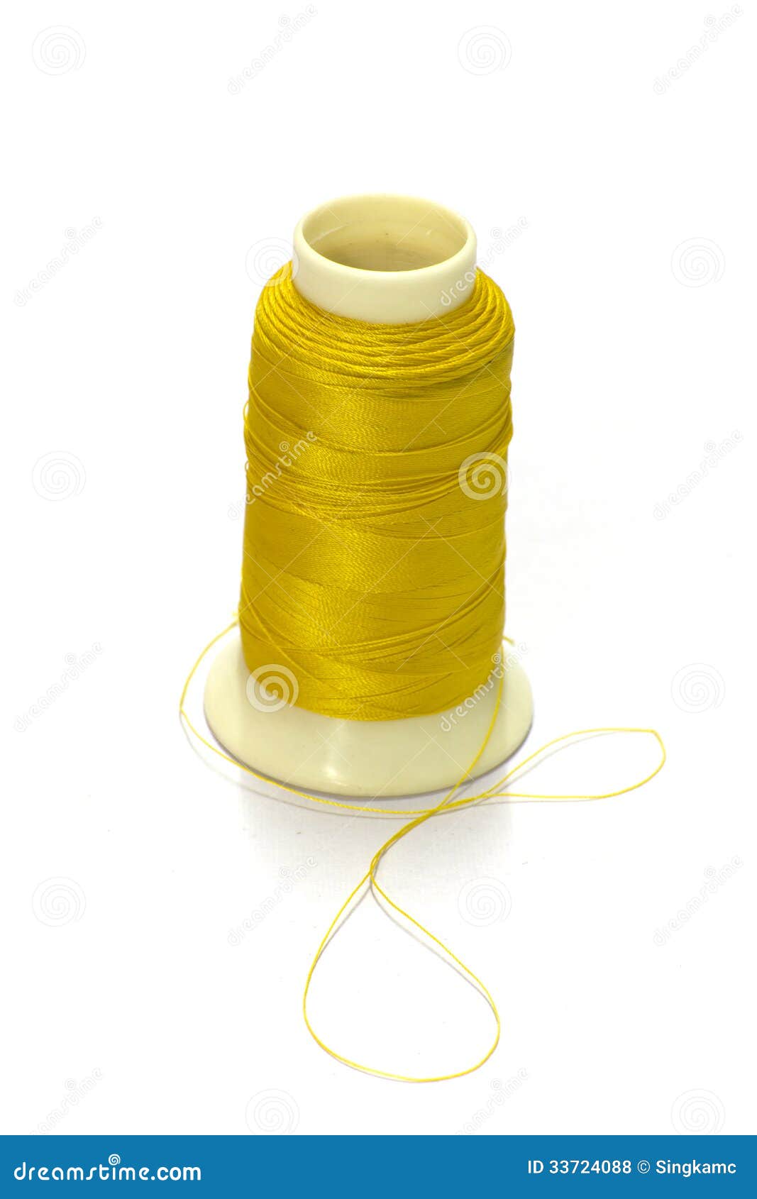 Thread Bobbin Isolated on White Background Stock Photo - Image of skein ...
