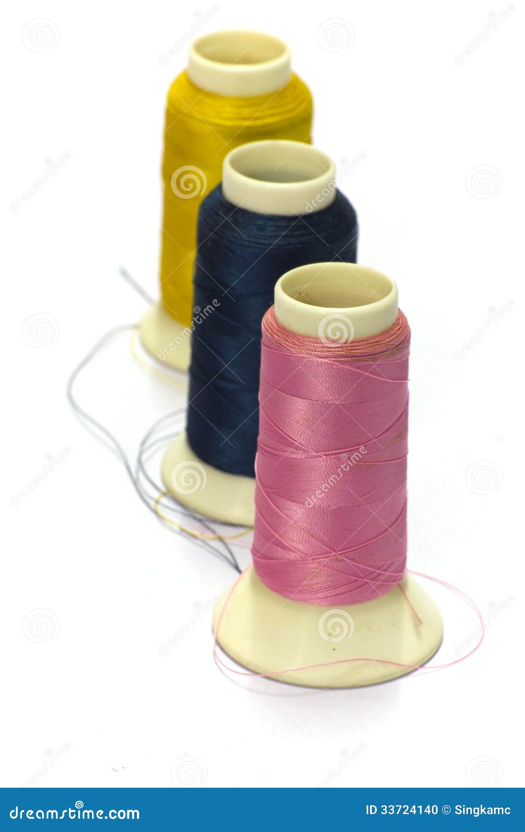 Thread Bobbin Isolated on White Background Stock Photo - Image of ...