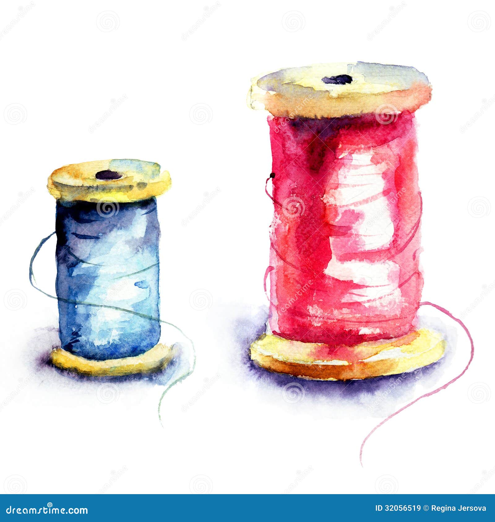 Thread bobbin stock illustration. Illustration of wood - 32056519