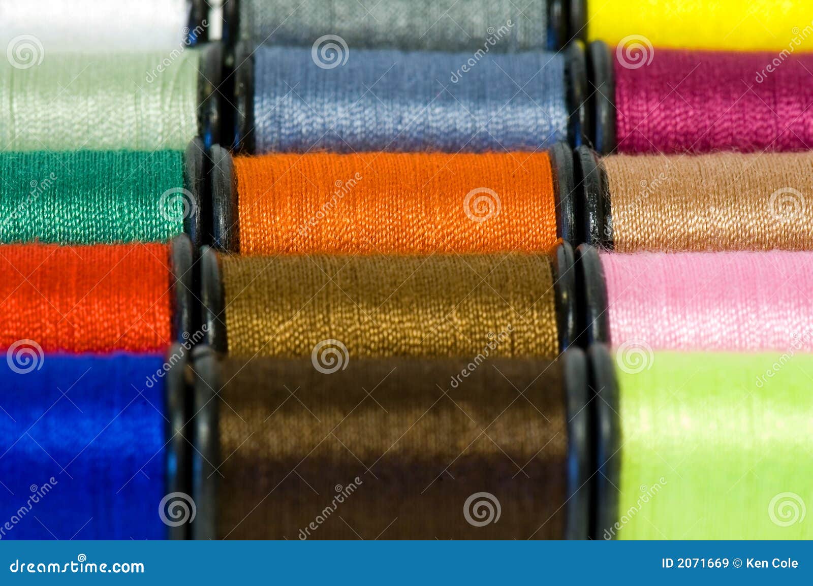 Thread on bobbins stock image. Image of yellow, colors - 2071669