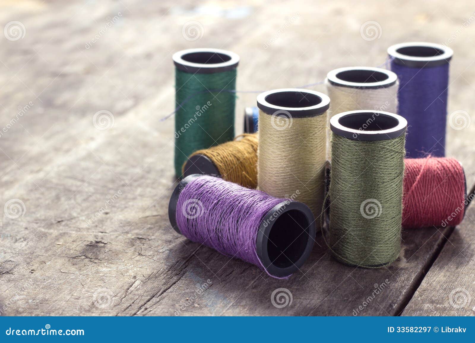 Thread bobbins stock image. Image of brown, concepts - 33582297
