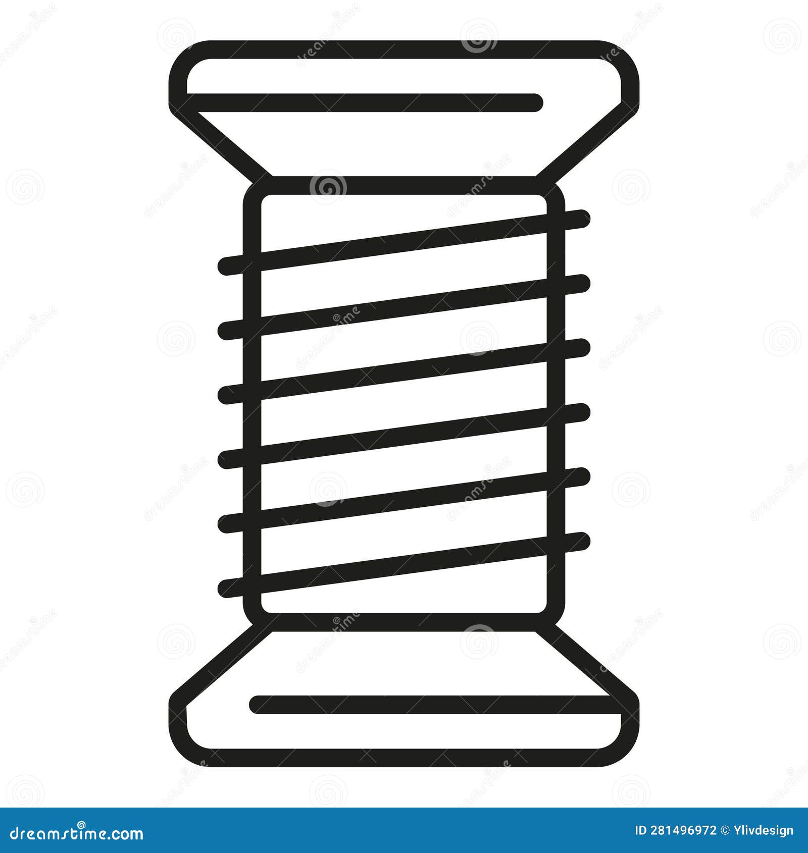 Thread Bobine Icon Outline Vector. Wool Knit Stock Illustration ...