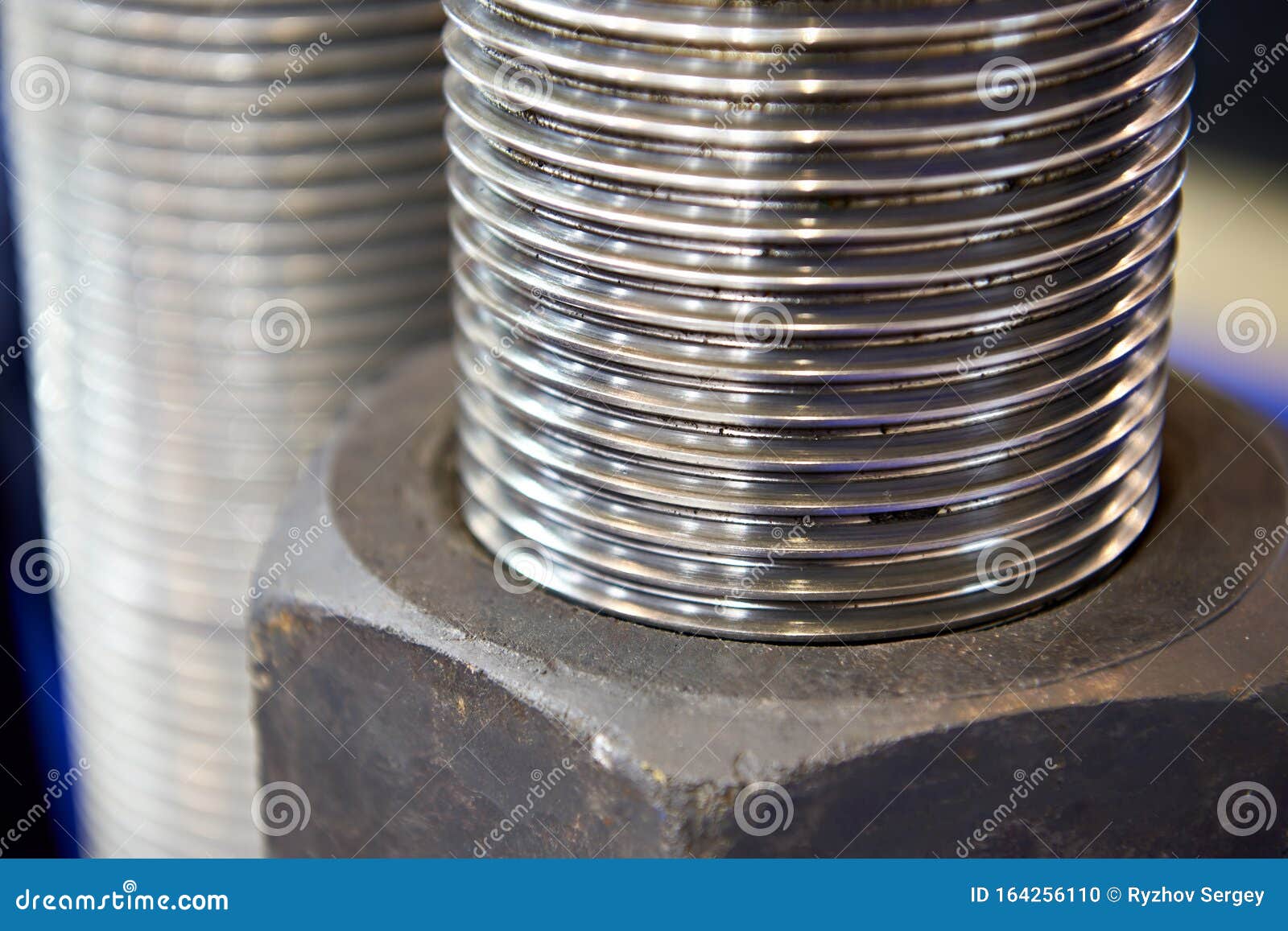 Thread of bolt and nut stock photo. Image of vintage - 164256110