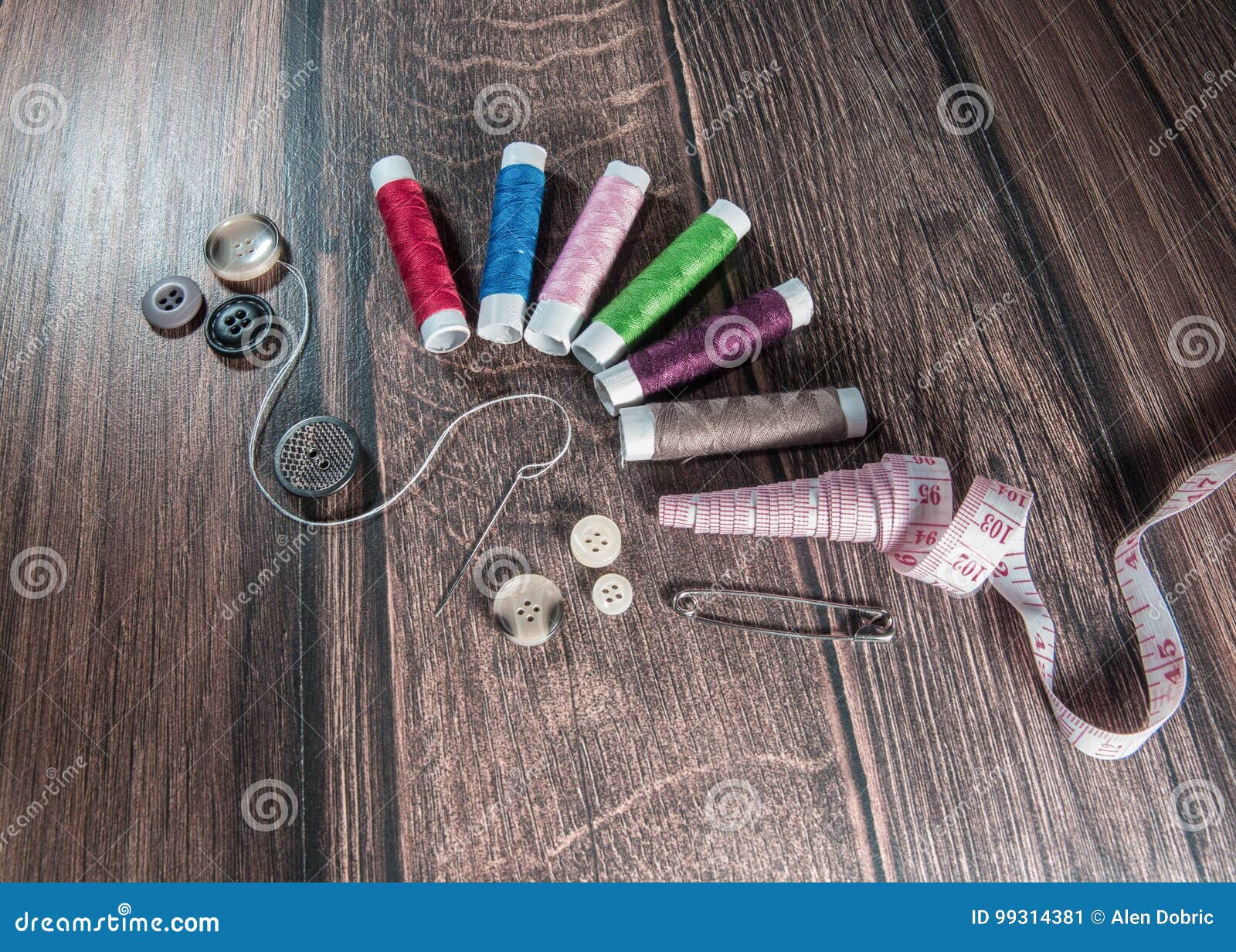 Thread and Buttons, Tools for Tailor Stock Image - Image of accessory ...