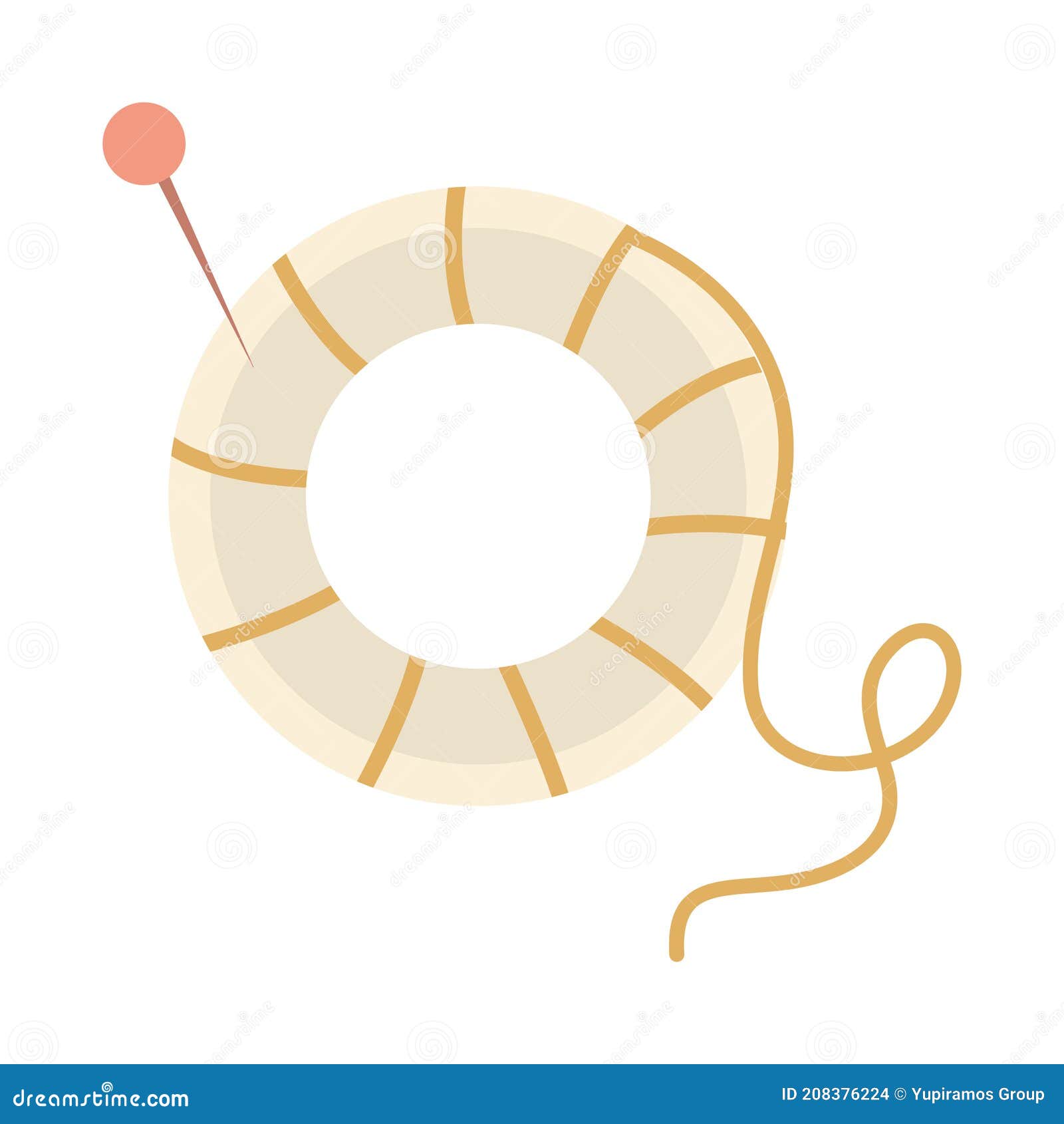 Thread Circle with Needle Vector Design Stock Vector - Illustration of ...