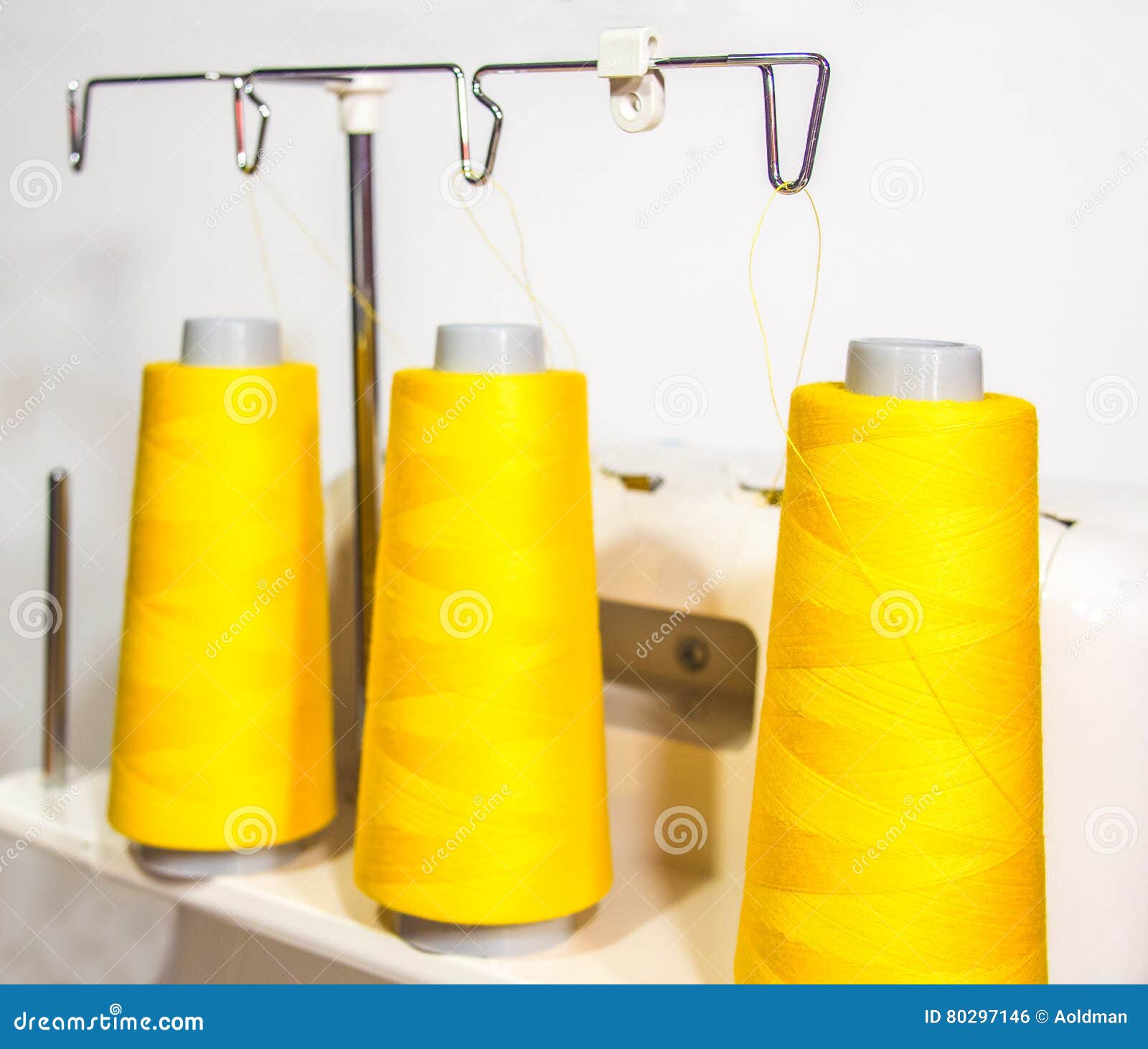 Thread Coils Installed on the Overlock Machine Stock Photo - Image of ...