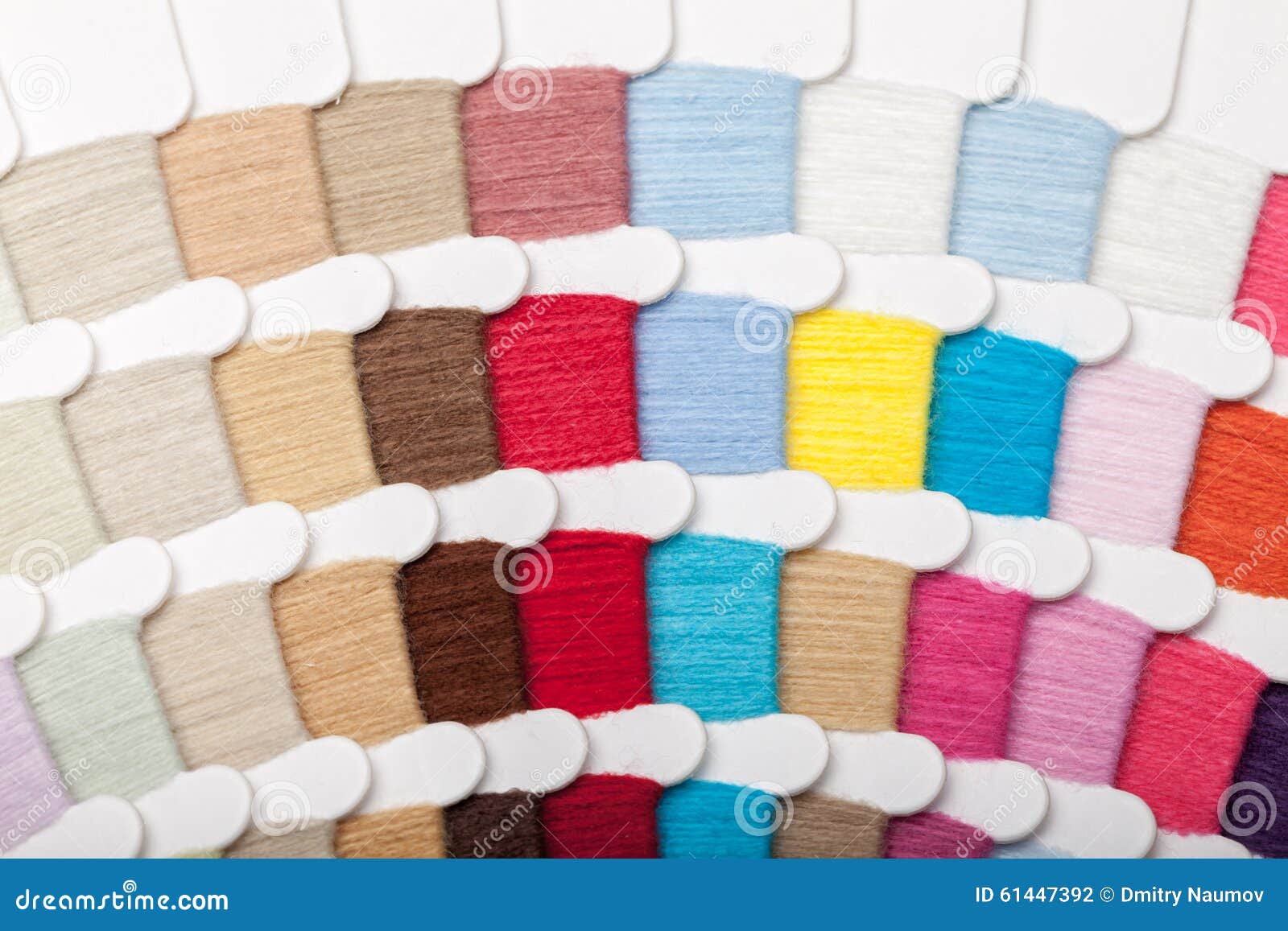 Thread color card stock photo. Image of clothing, garment - 61447392
