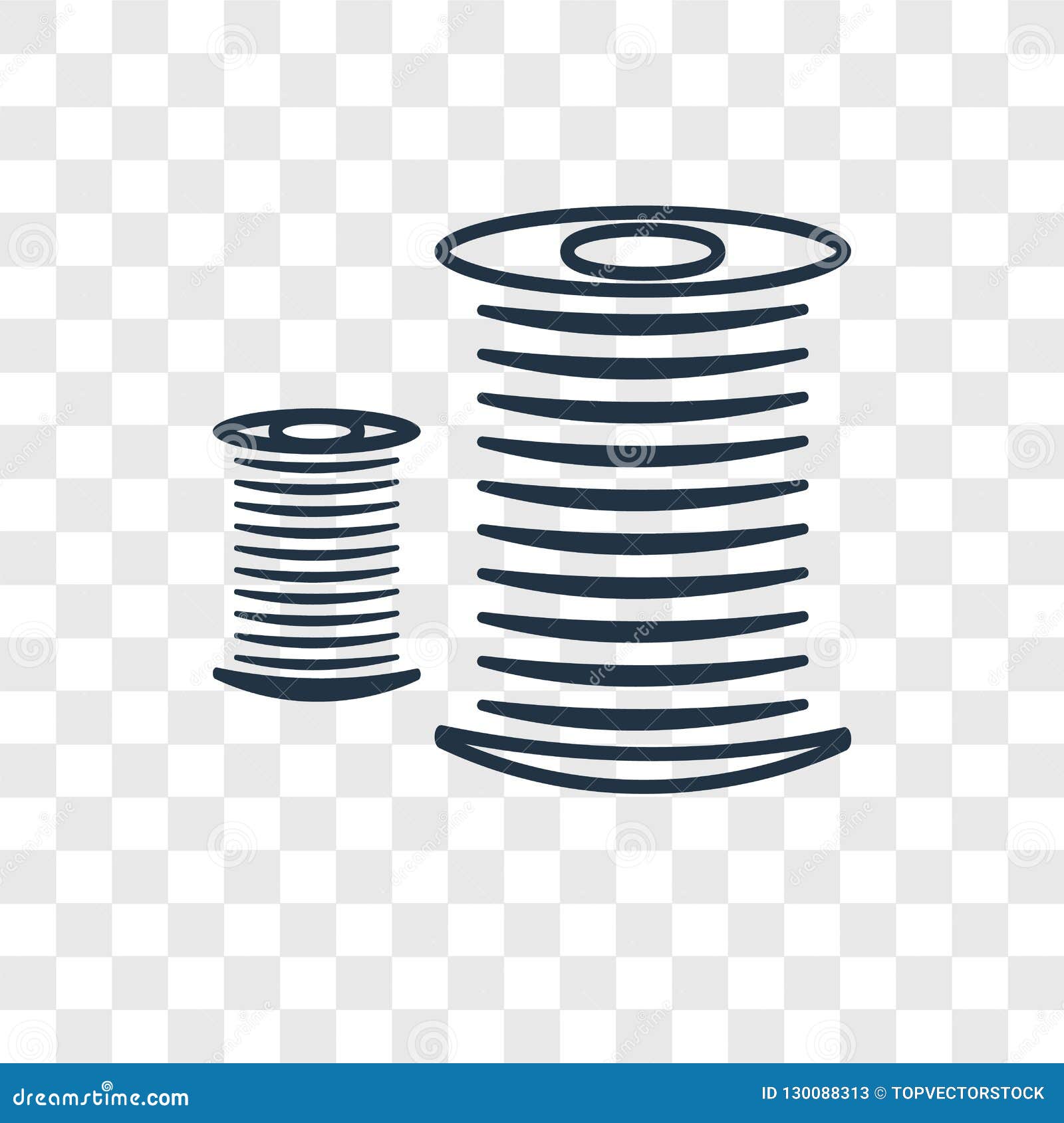 Thread Concept Vector Linear Icon Isolated on Transparent Background ...