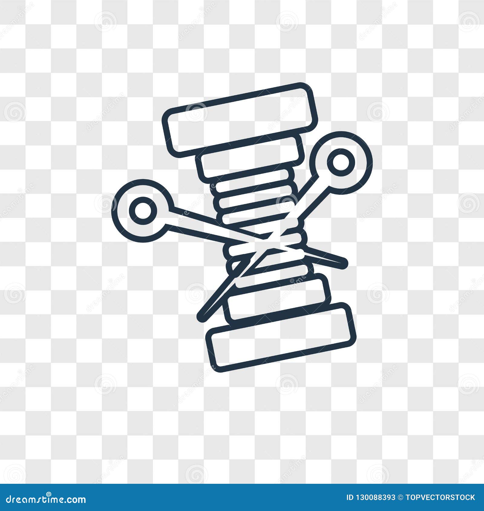 Thread Concept Vector Linear Icon Isolated on Transparent Background ...