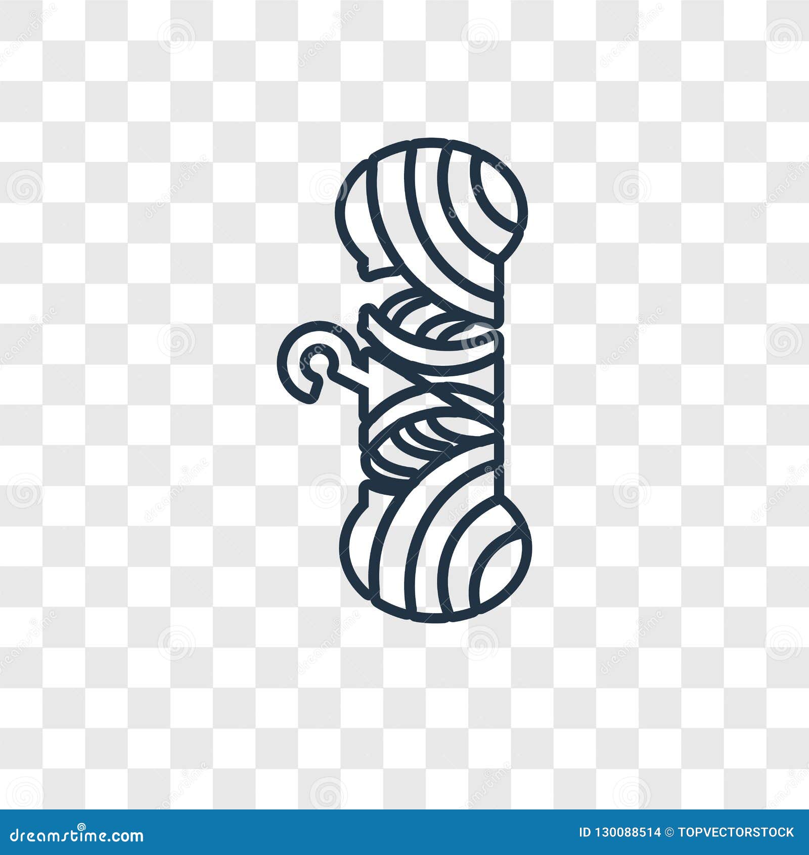 Thread Concept Vector Linear Icon Isolated on Transparent Background ...