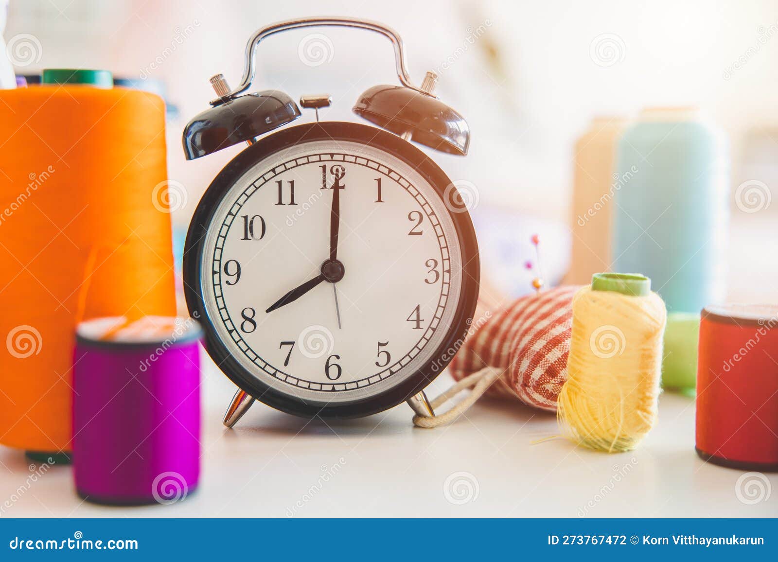 Thread Cone with Vintage Time Clock for Spend Your Free Time with ...