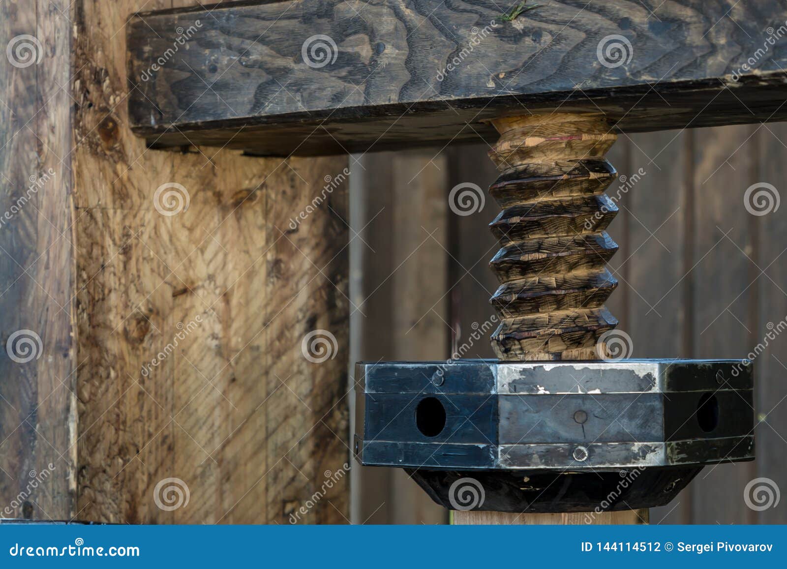 Thread Cutting Bolt Wooden Parallel Row Revolution Abstract Rustic ...