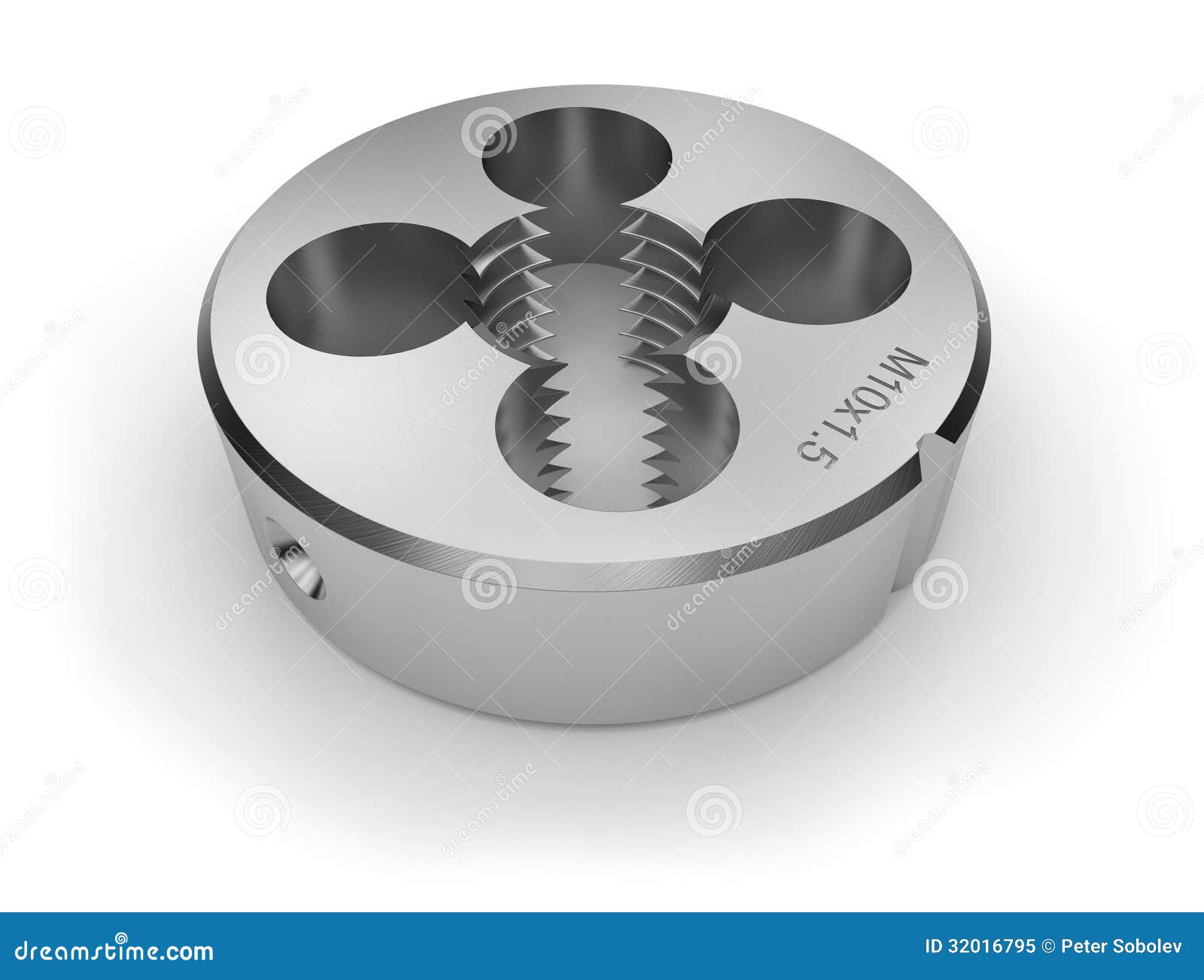 Thread cutting tool (die) stock illustration. Illustration of round ...