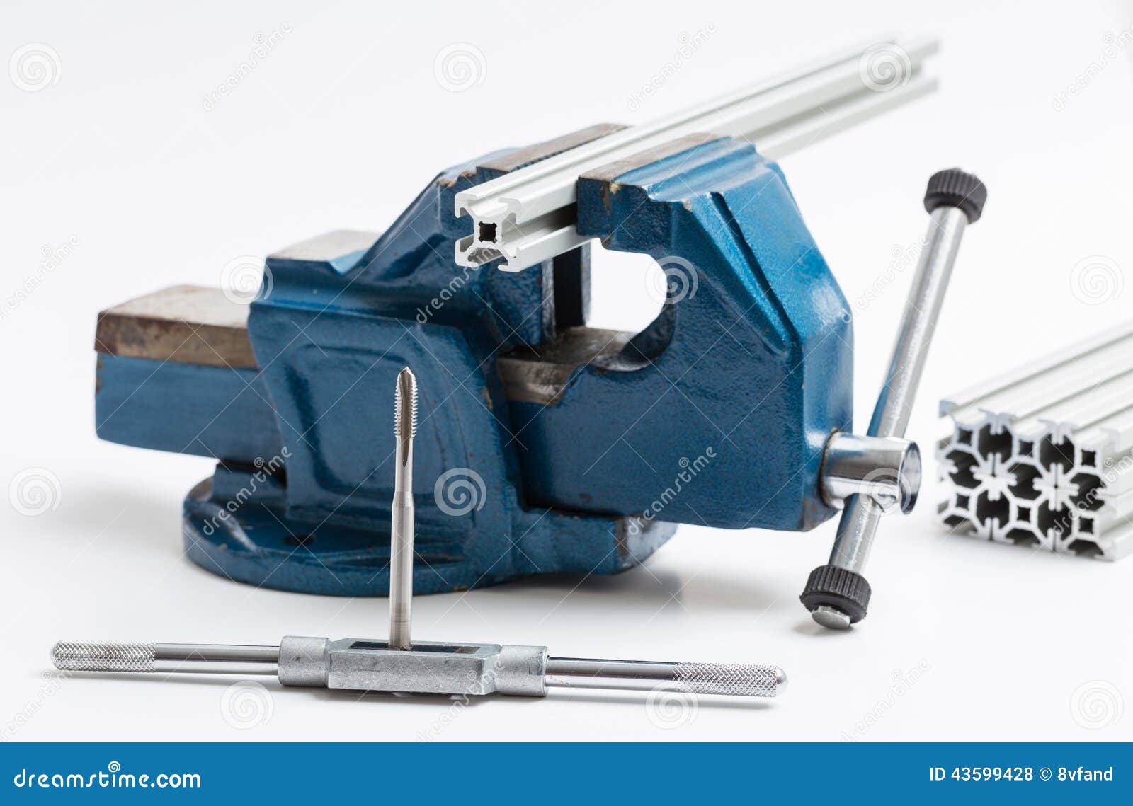 Thread Cutting with a Vise and Taps Stock Photo - Image of tappers ...