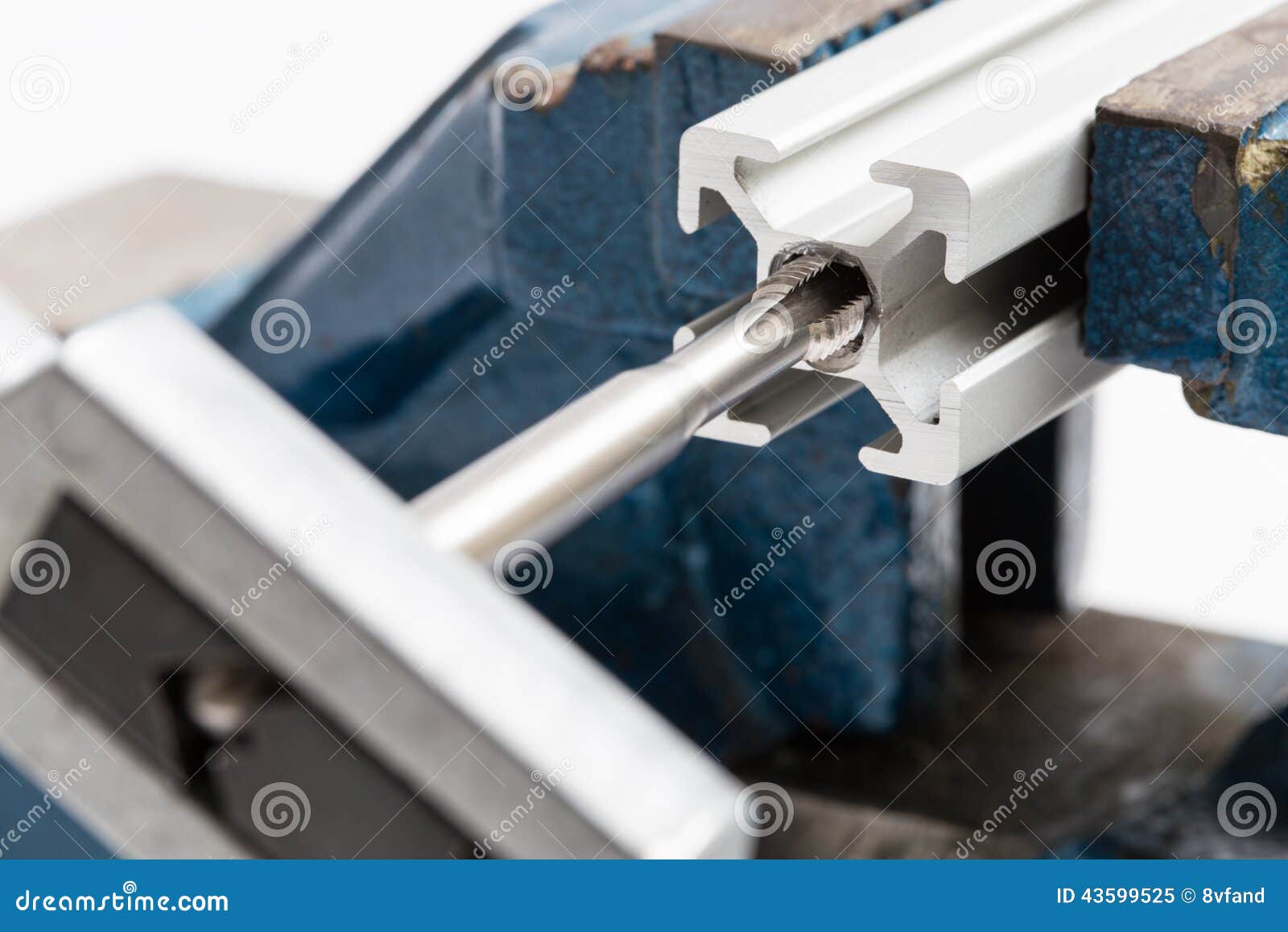 Thread Cutting with a Vise and Taps Stock Image - Image of background ...