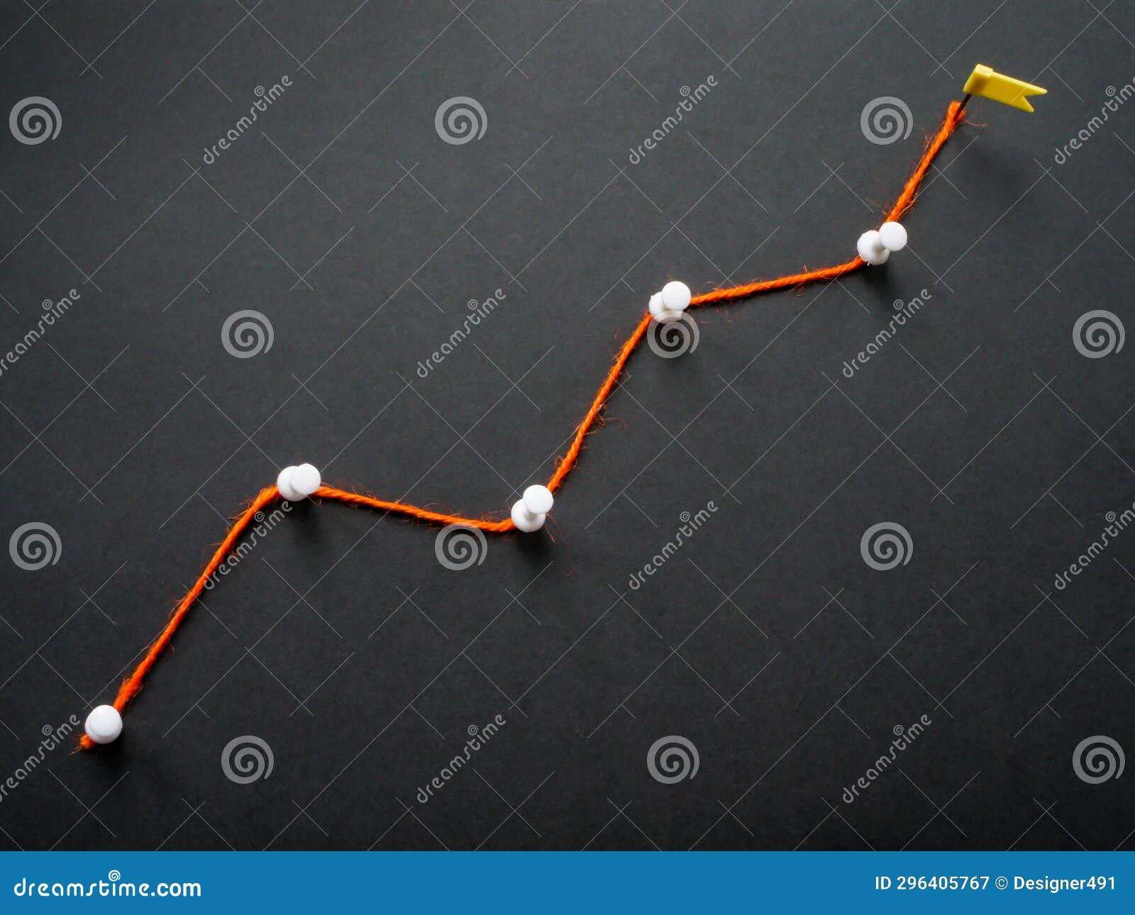 A Thread in the Form of Growing Graph As a Symbol of Business Success ...