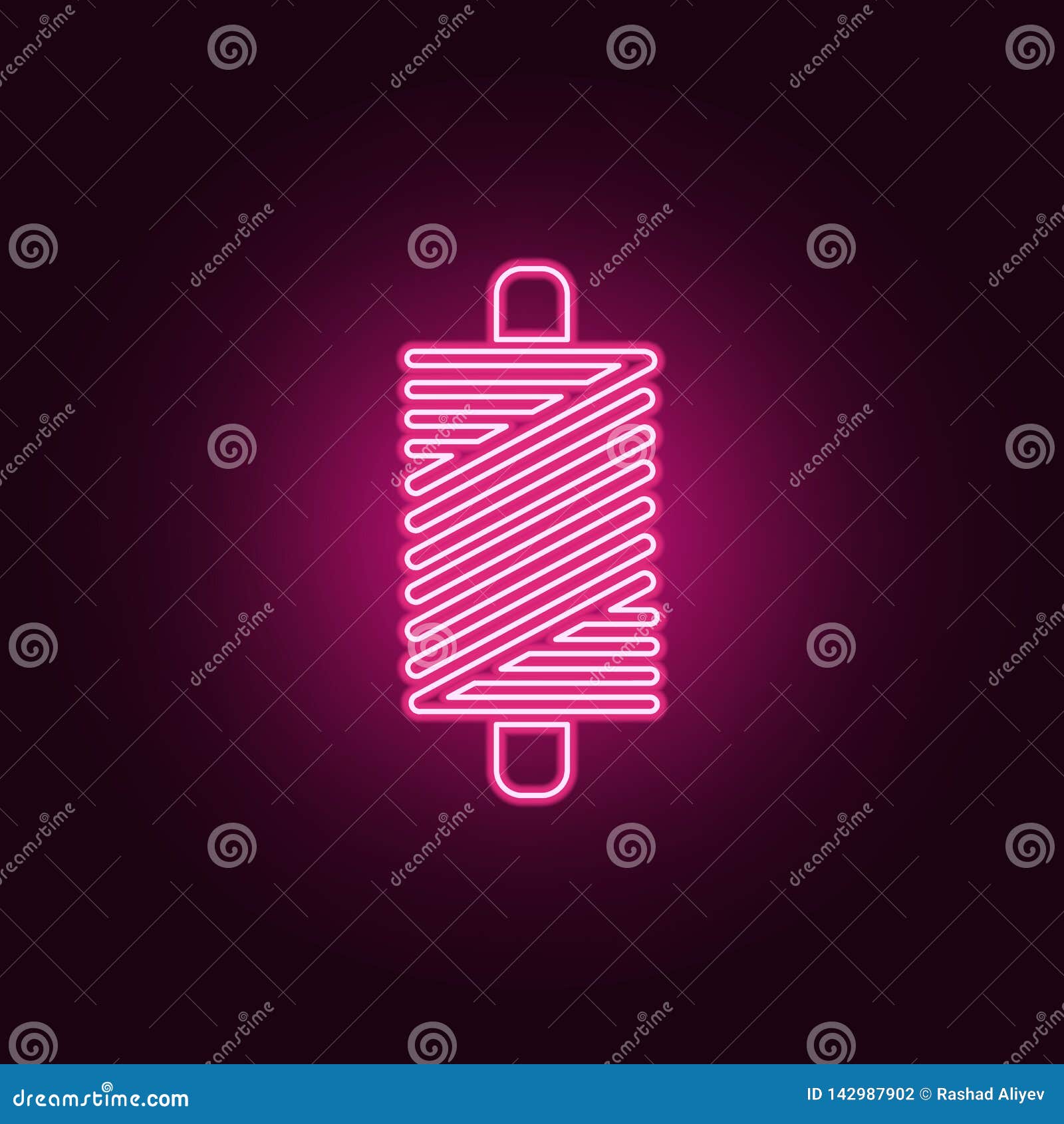 Thread Icon. Elements of Handmade in Neon Style Icons Stock ...