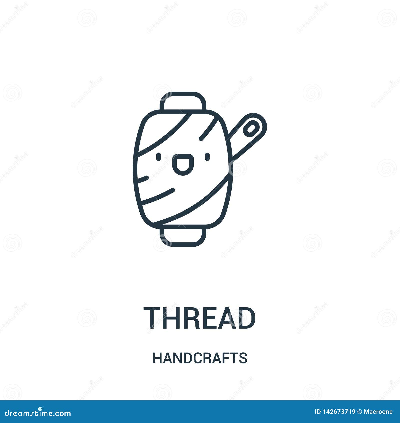 Thread Icon Vector from Handcrafts Collection. Thin Line Thread Outline ...