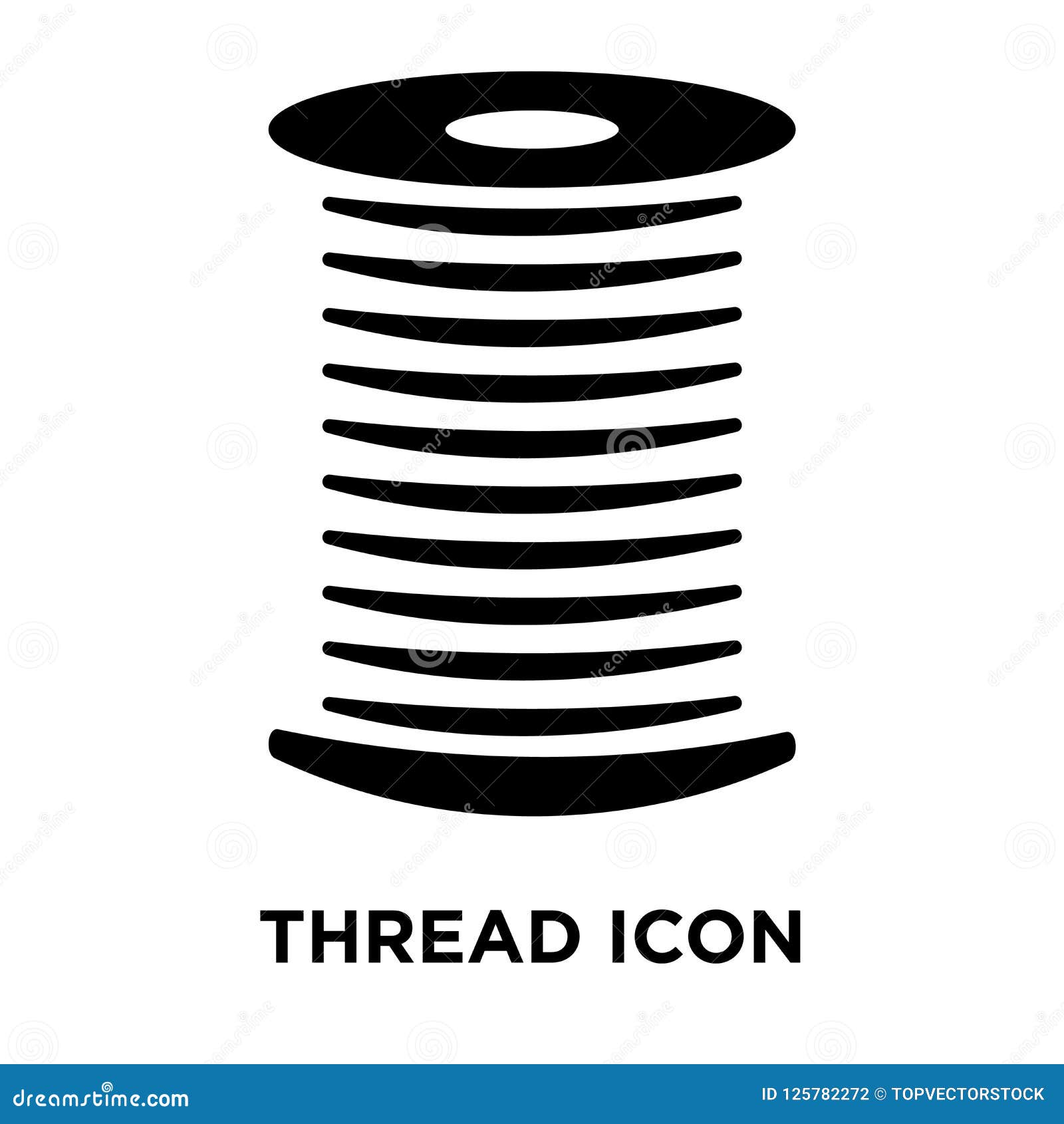 Thread Icon Vector Isolated on White Background, Logo Concept of Stock ...