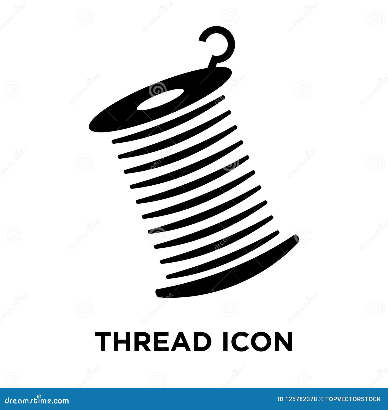 Thread Icon Vector Isolated on White Background, Logo Concept of Stock ...