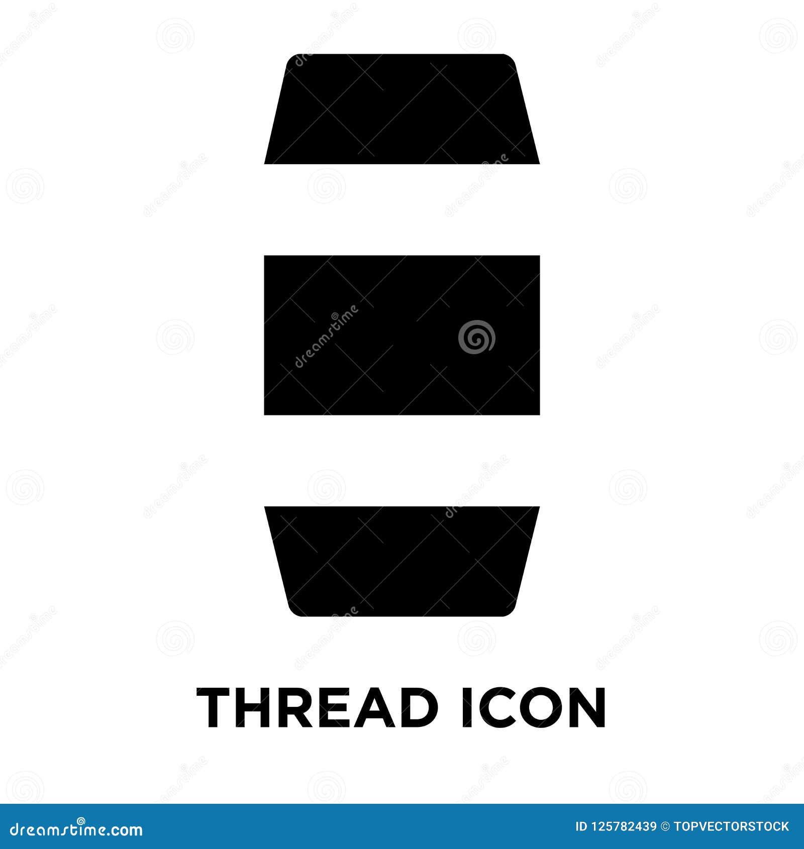 Thread Icon Vector Isolated on White Background, Logo Concept of Stock ...