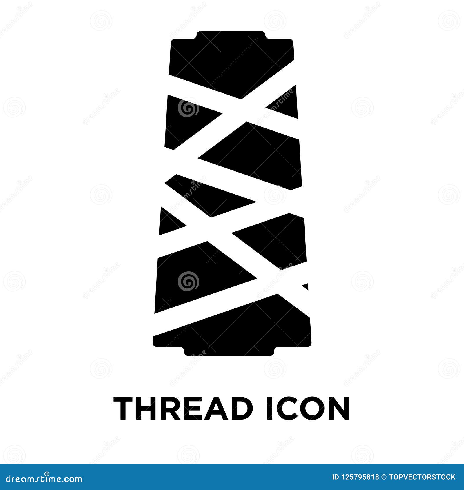 Thread Icon Vector Isolated on White Background, Logo Concept of Stock ...