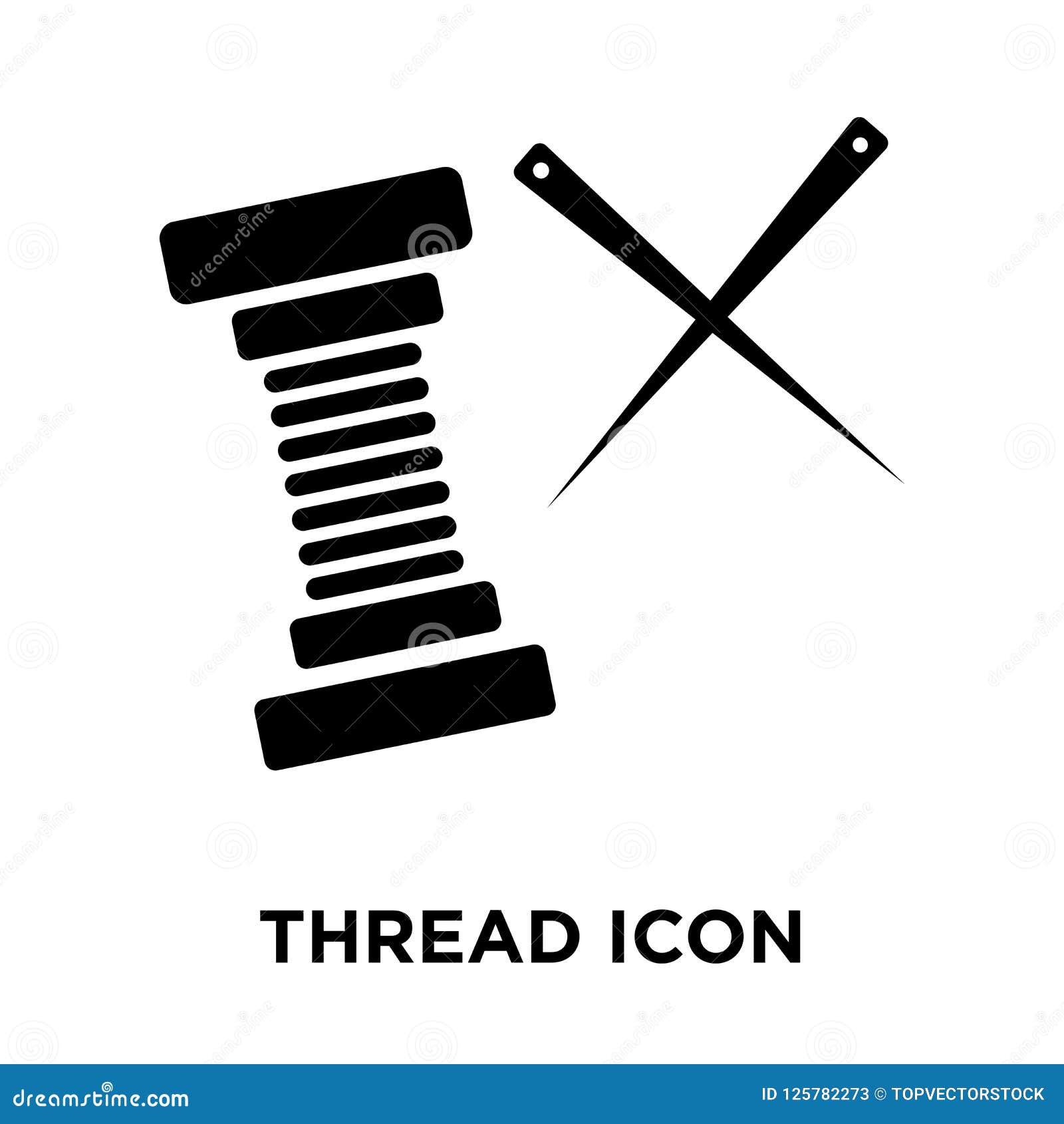 Thread Icon Vector Isolated on White Background, Logo Concept of Stock ...
