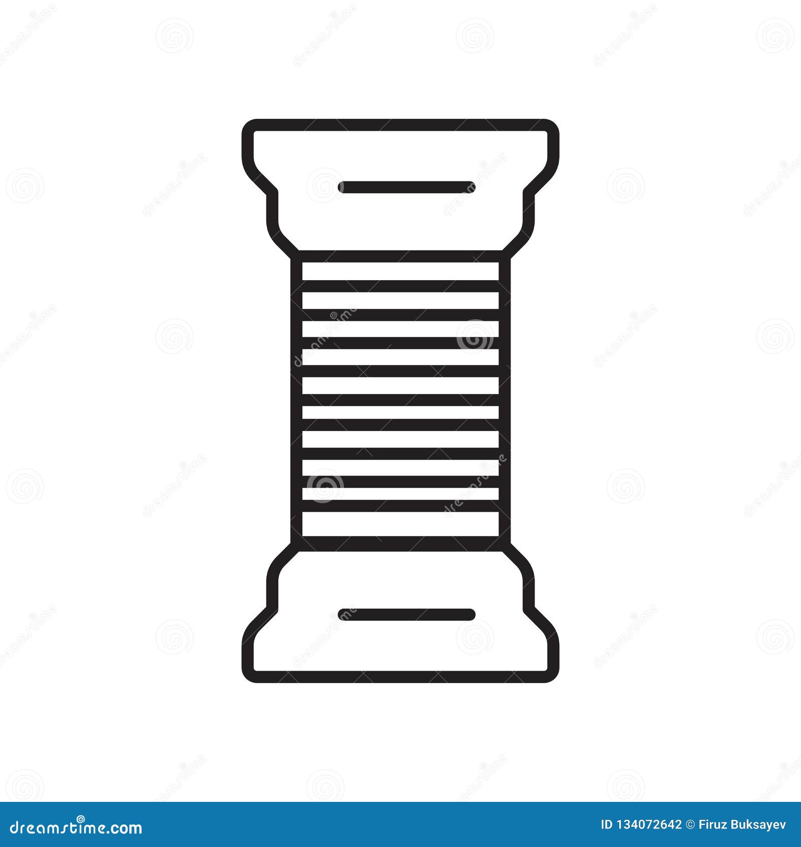 Thread Icon Vector Isolated on White Background, Thread Sign , Sign and ...