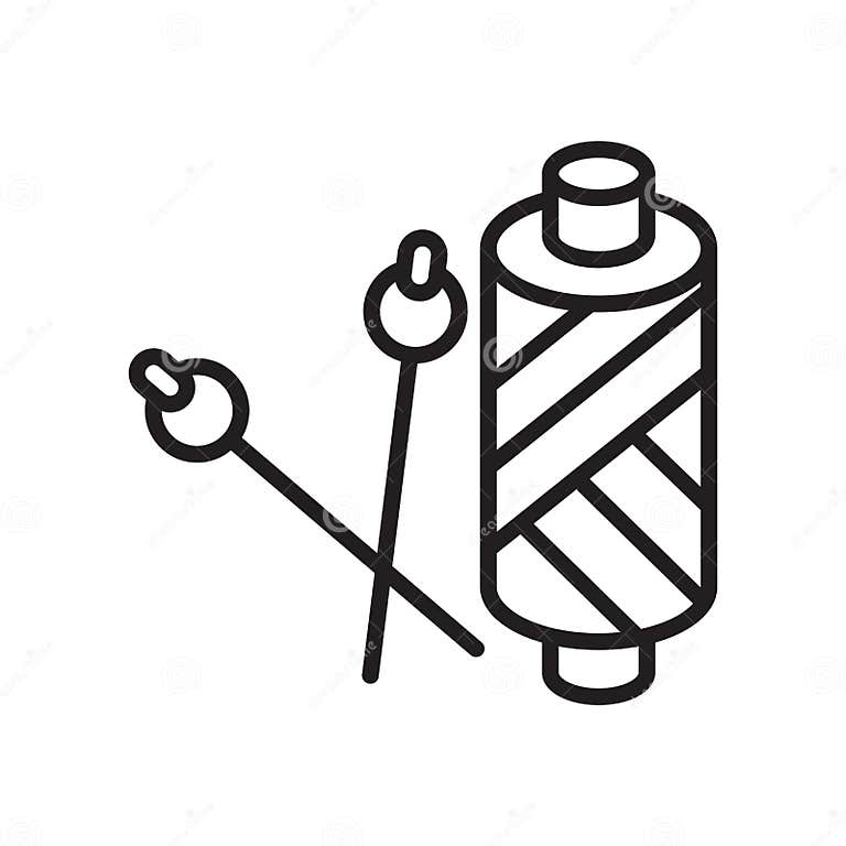 Thread Icon Vector Sign and Symbol Isolated on White Background, Thread ...