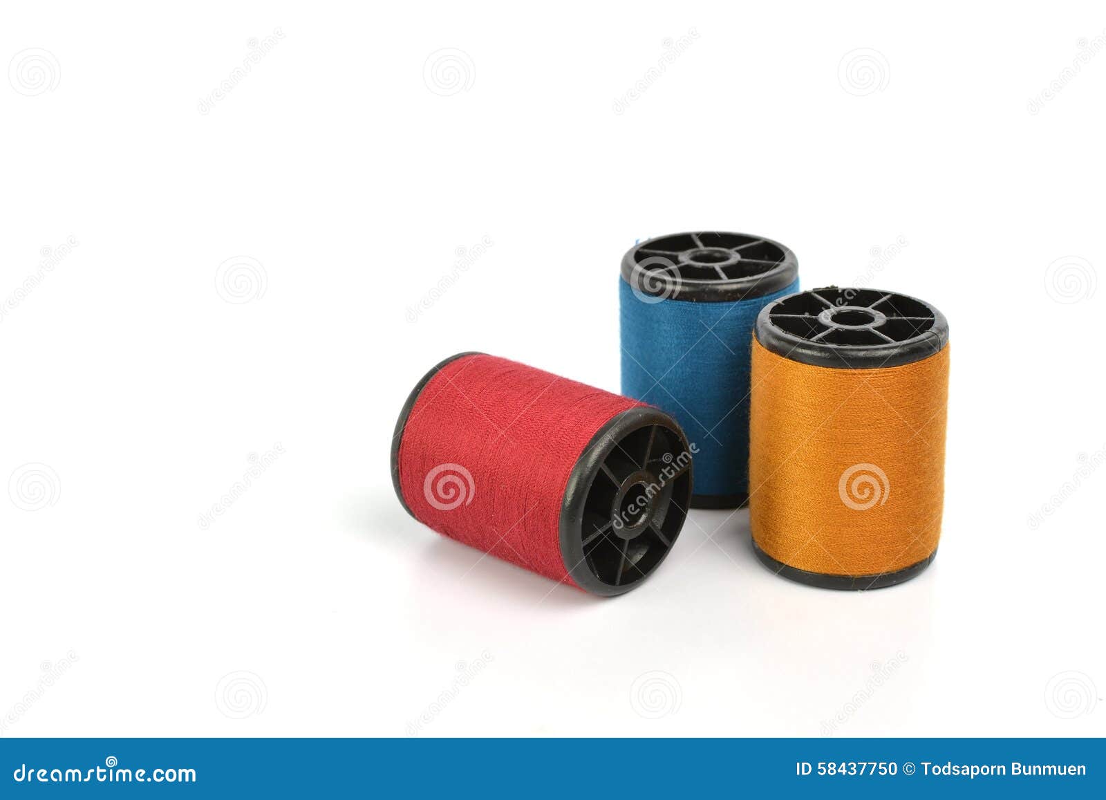 Thread Isolated on White Background Stock Photo - Image of reel, detail ...