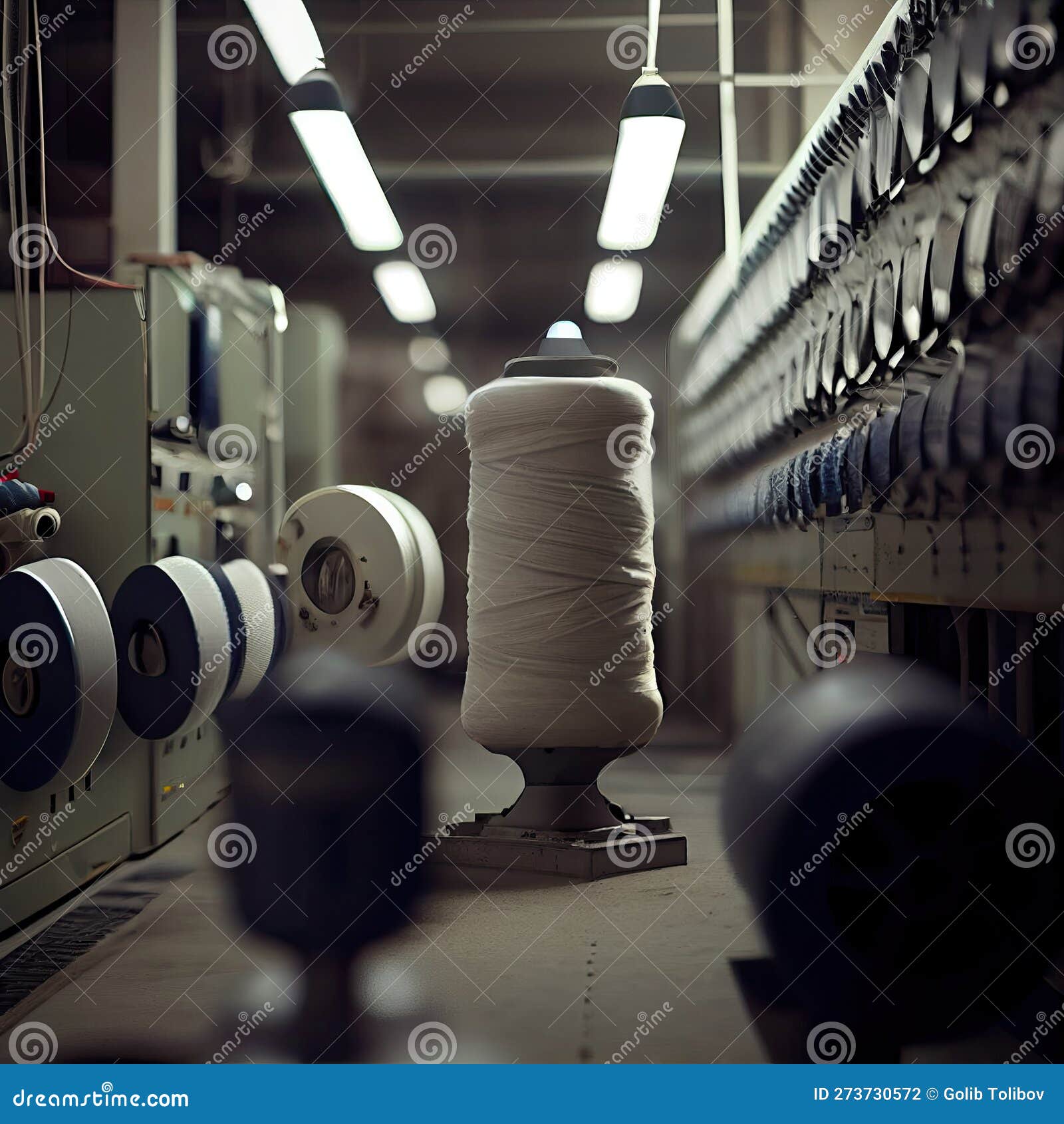 A Thread Machine in an Embroidery Factory. Generative AI Stock Photo ...