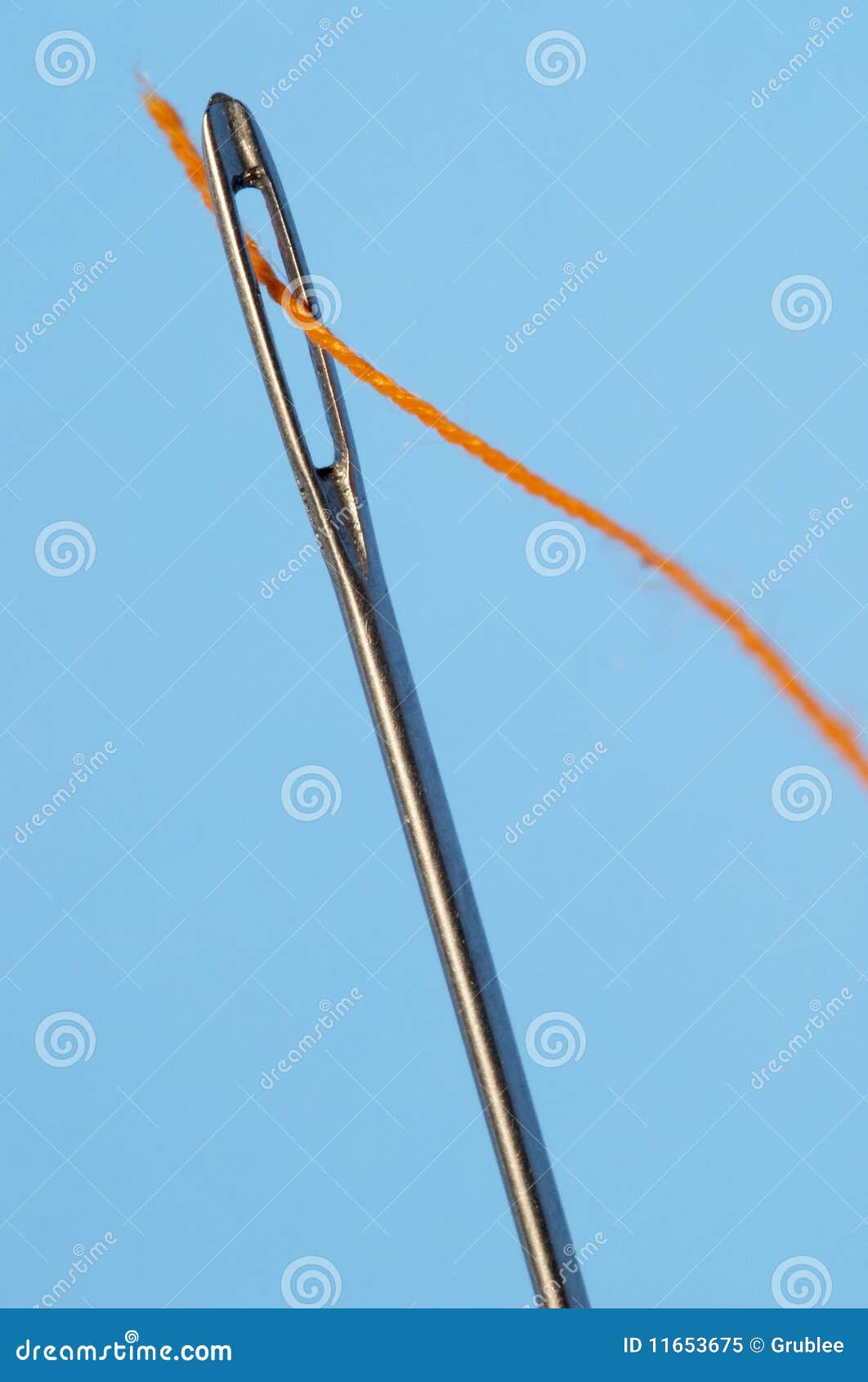 Thread a needle stock image. Image of cyan, tough, shallow - 11653675