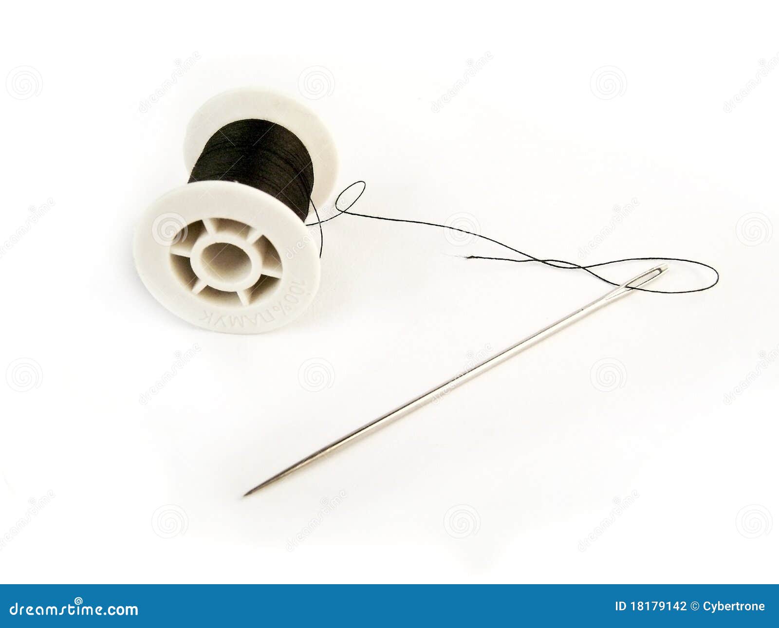 Thread with a needle stock photo. Image of color, craft - 18179142