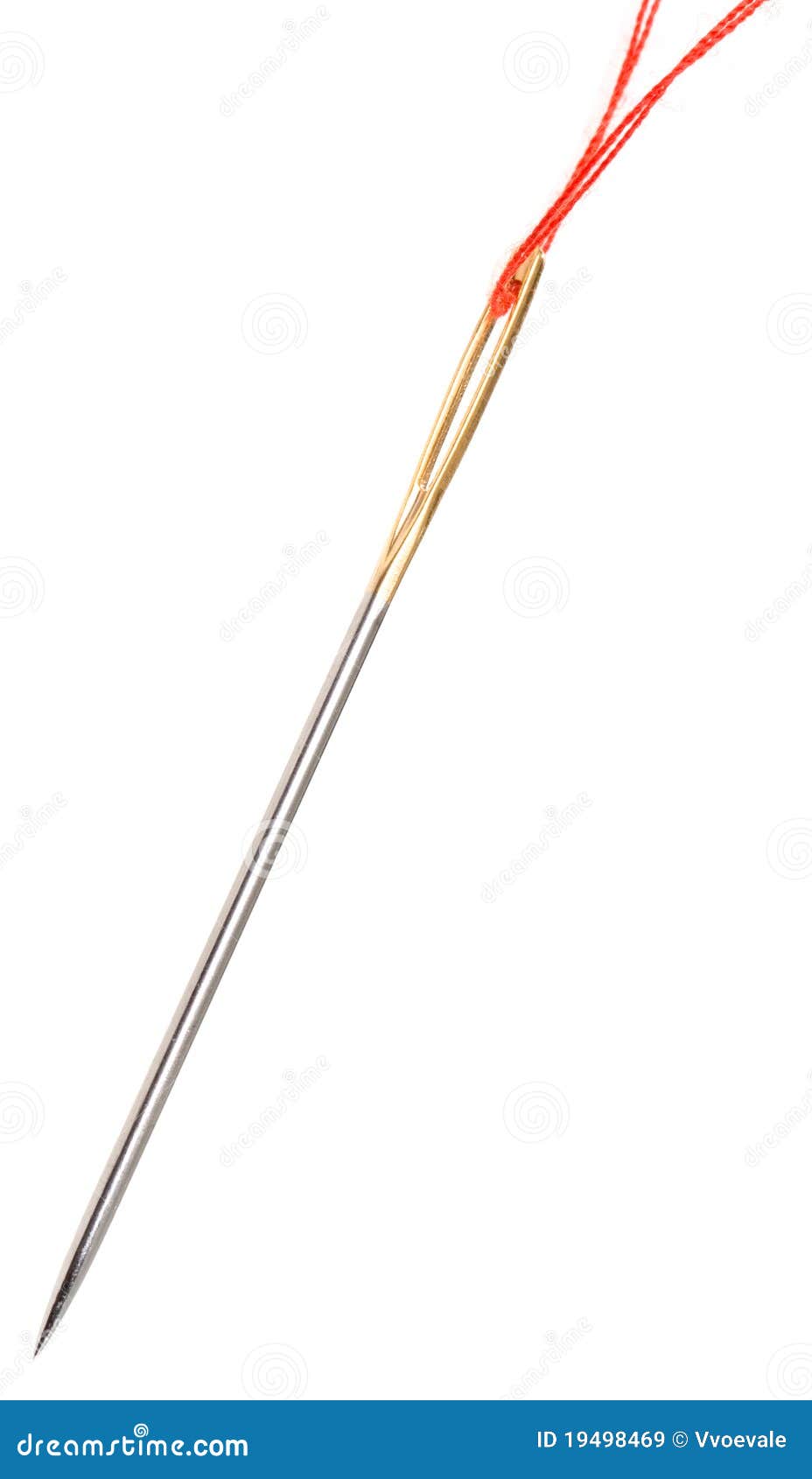 Thread a needle stock image. Image of tailor, gold, steel - 19498469