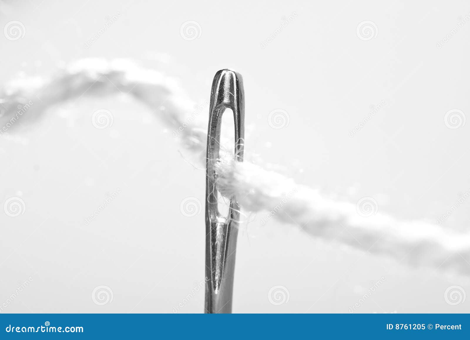Thread a Needle Black and White Image Stock Image - Image of needle ...