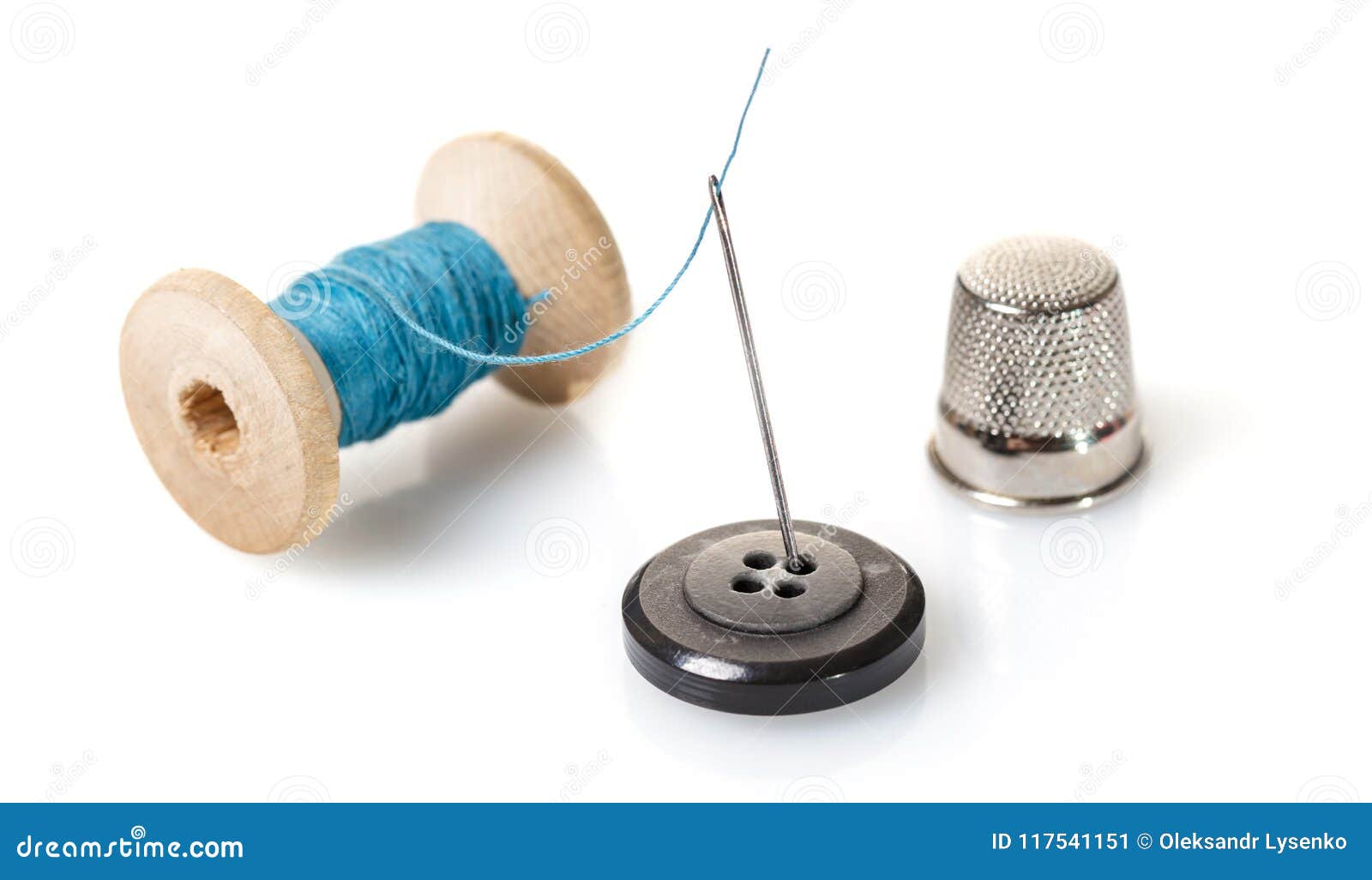Thread with needle stock image. Image of textile, needle - 117541151