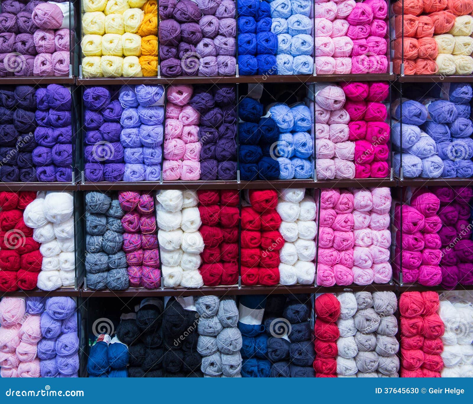 Thread for Nitting in Different Colors Stock Photo - Image of ball ...