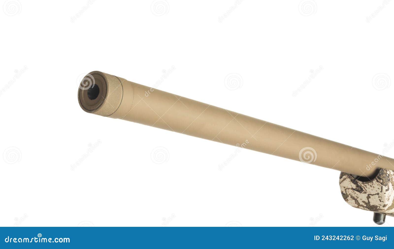 Thread Protector on a Threaded Rifle Barrel Stock Photo - Image of ...