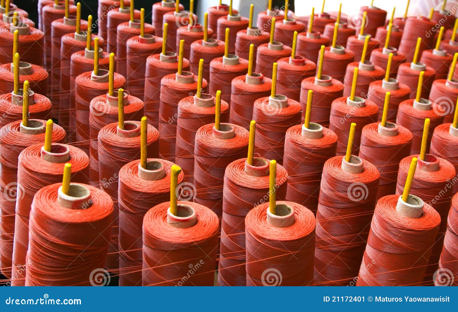 Thread in red color stock image. Image of security, fiber - 21172401